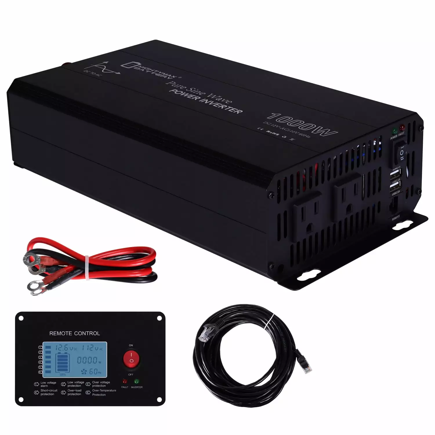 12V 1000 Watt Pure Sine Wave Inverter For Wind Turbine Generator ...