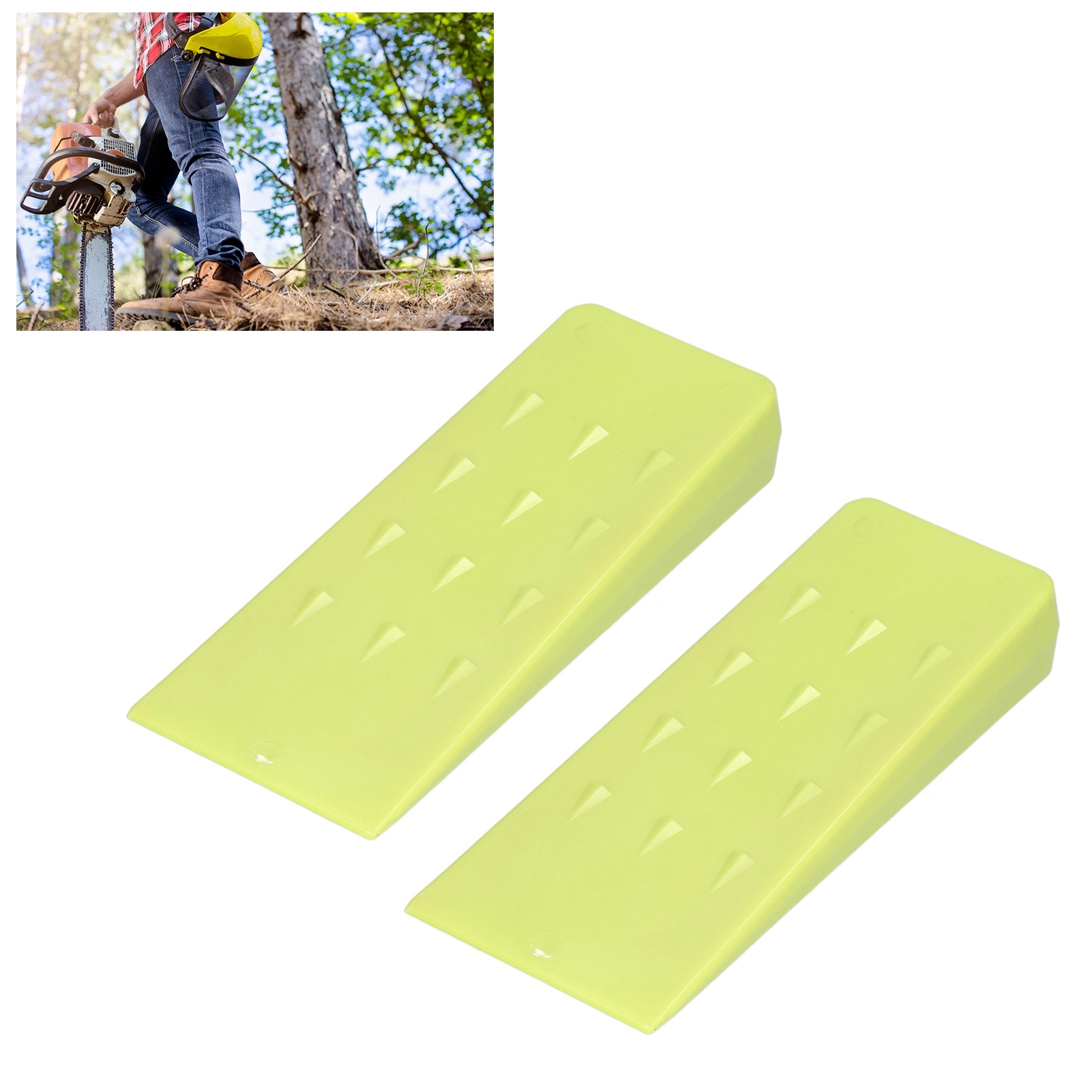 2-Pack 8 Inch Green Chainsaw Felling Wedges For Precision Cutting Log ...