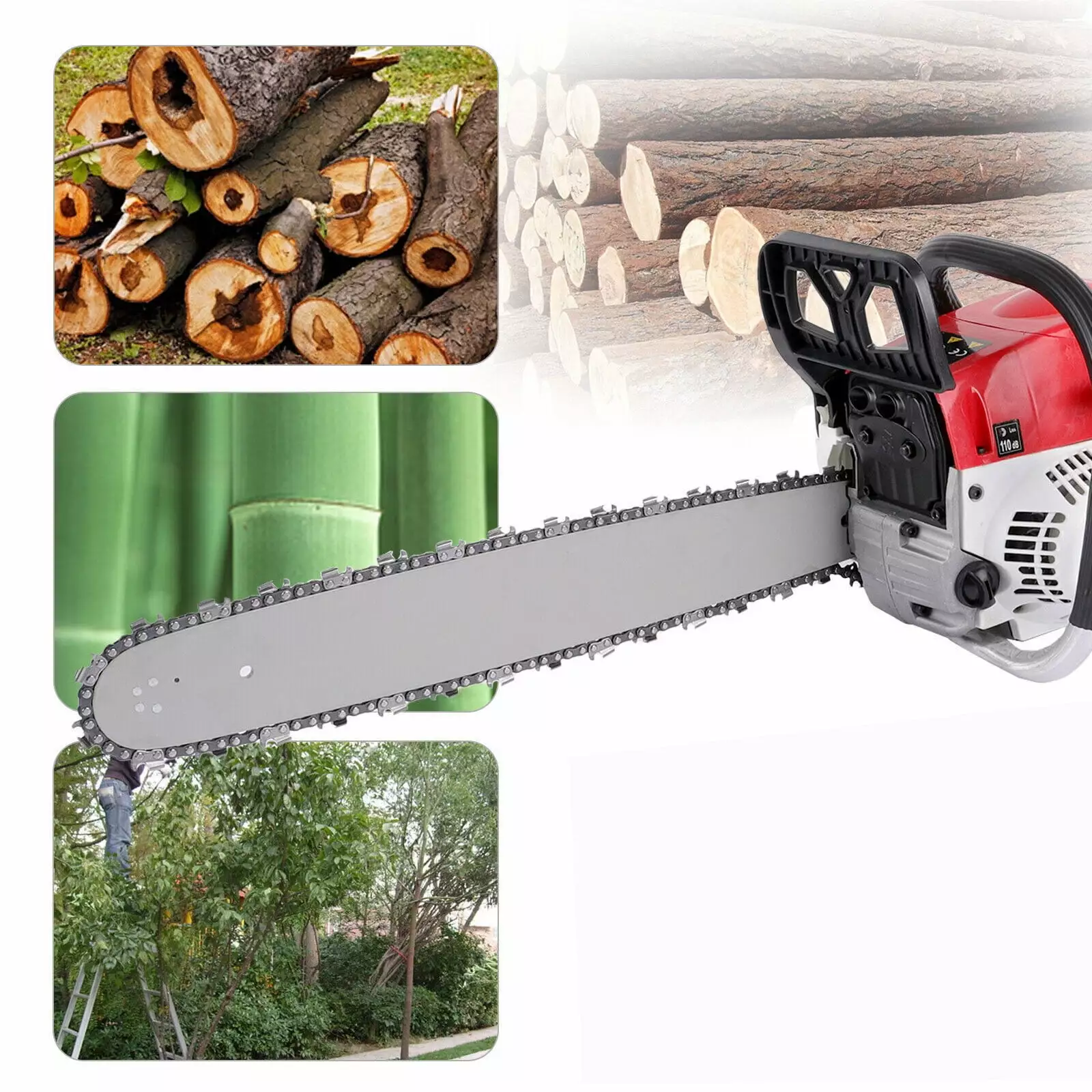 20-inch Portable Electric Chainsaw. With Integrated 2 Cycle Engine ...