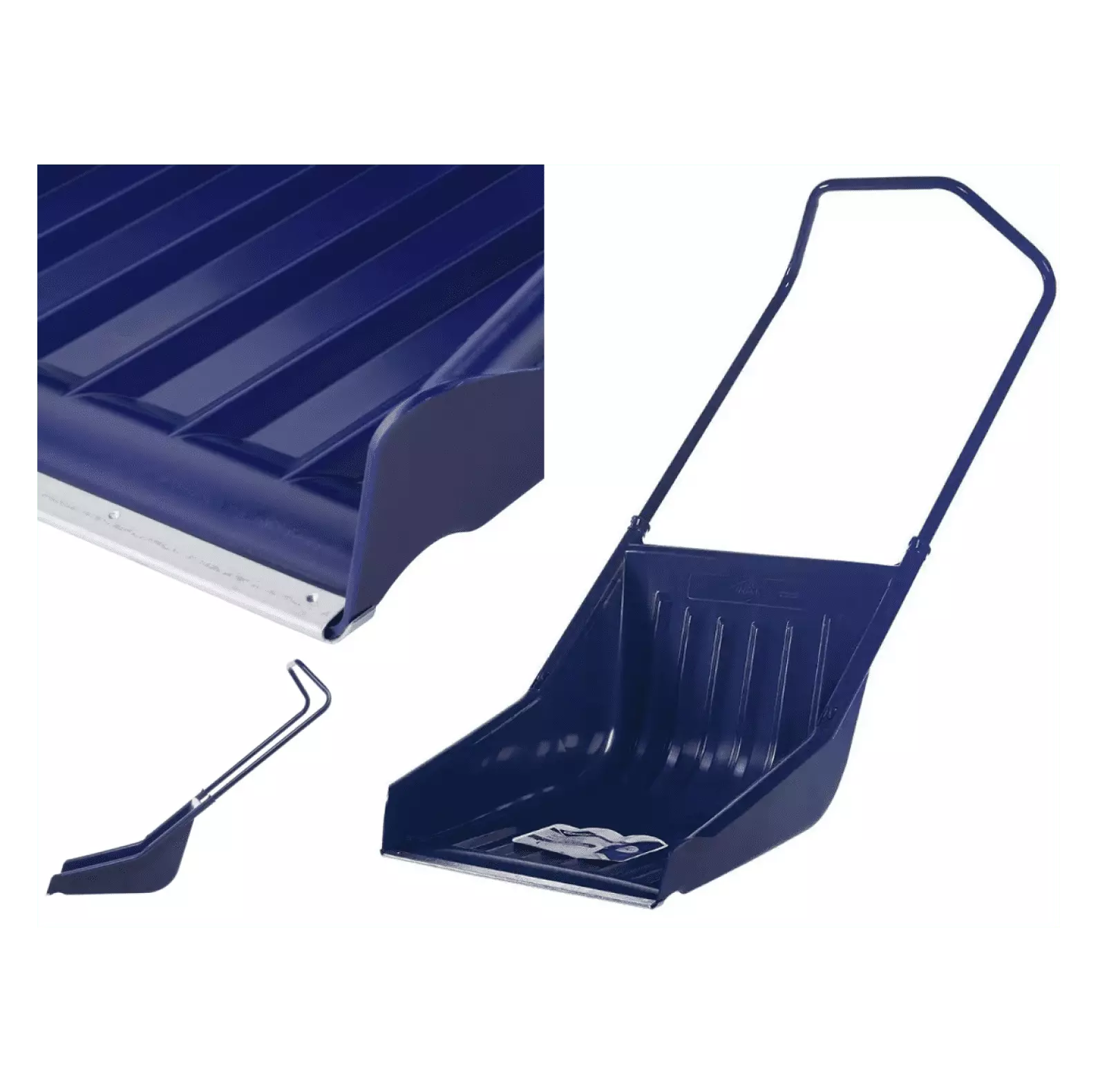 24' W Sleigh Snow Shovel Pusher Ergonomic Handle. Large Plastic Blade ...