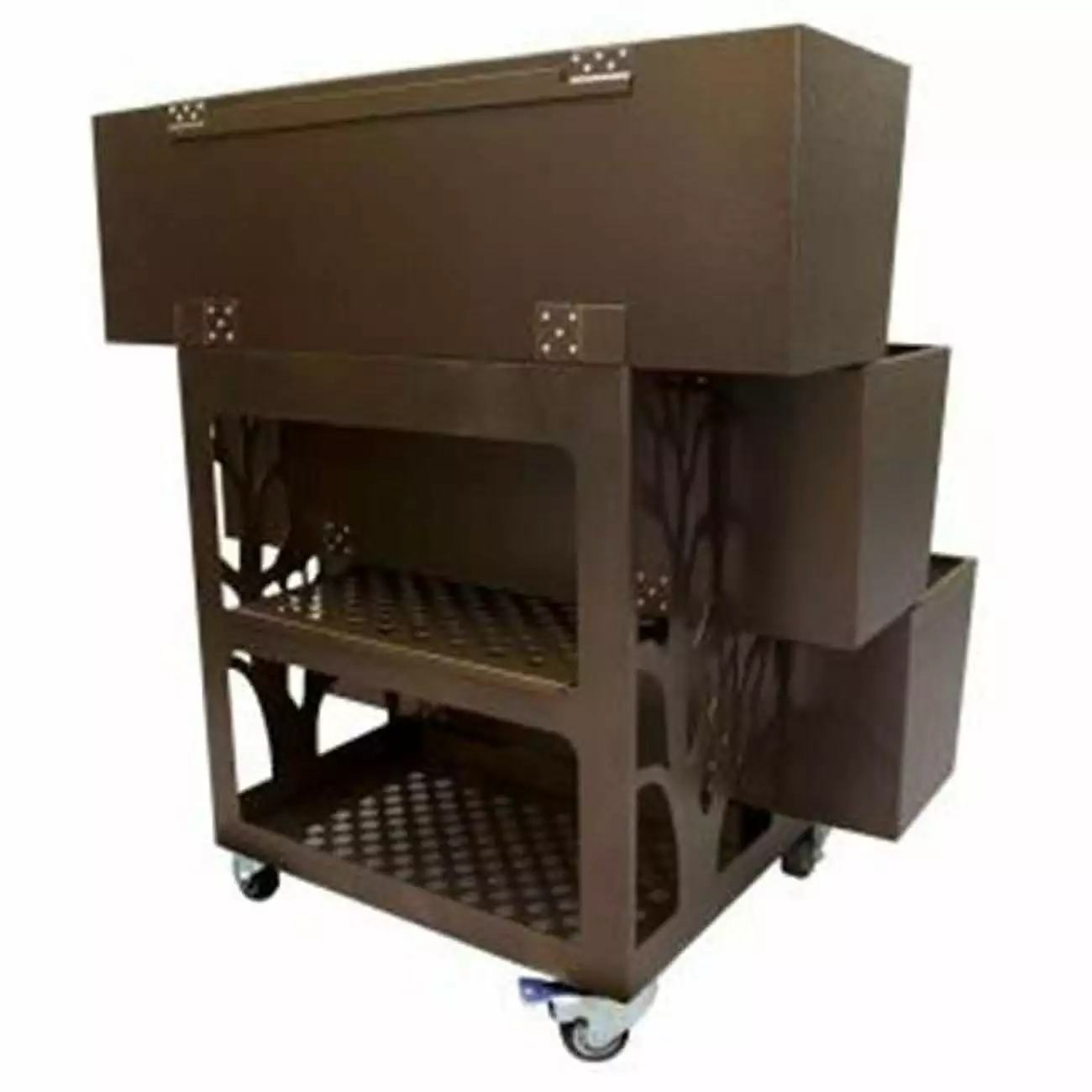 3 Tiered Tree Platinum Rectangular Mobile Garden Cart Planter - Outdoor ...