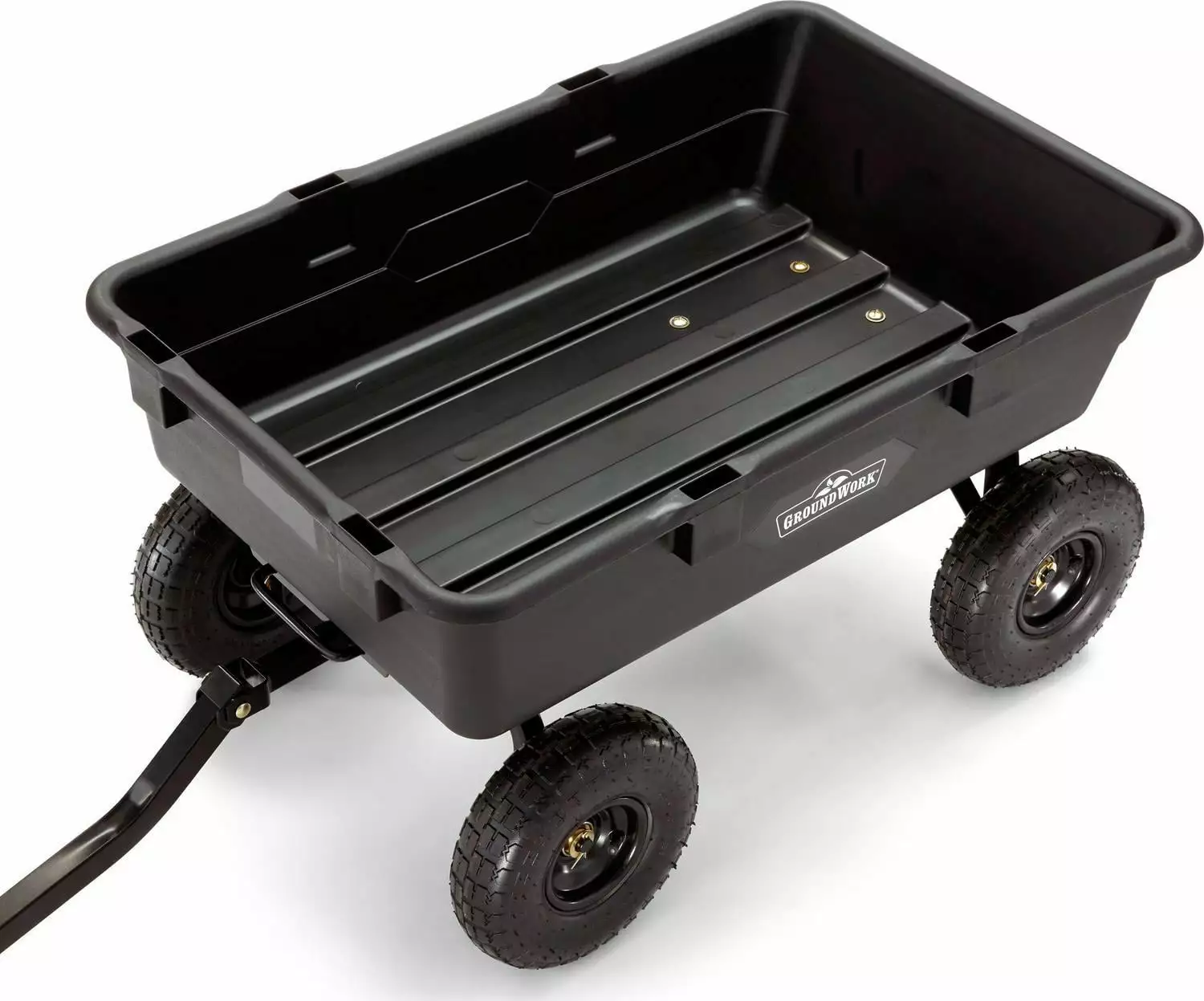 GroundWork 800 Lb. Capacity Pro Series Poly Dump Cart - PowerGardenGear