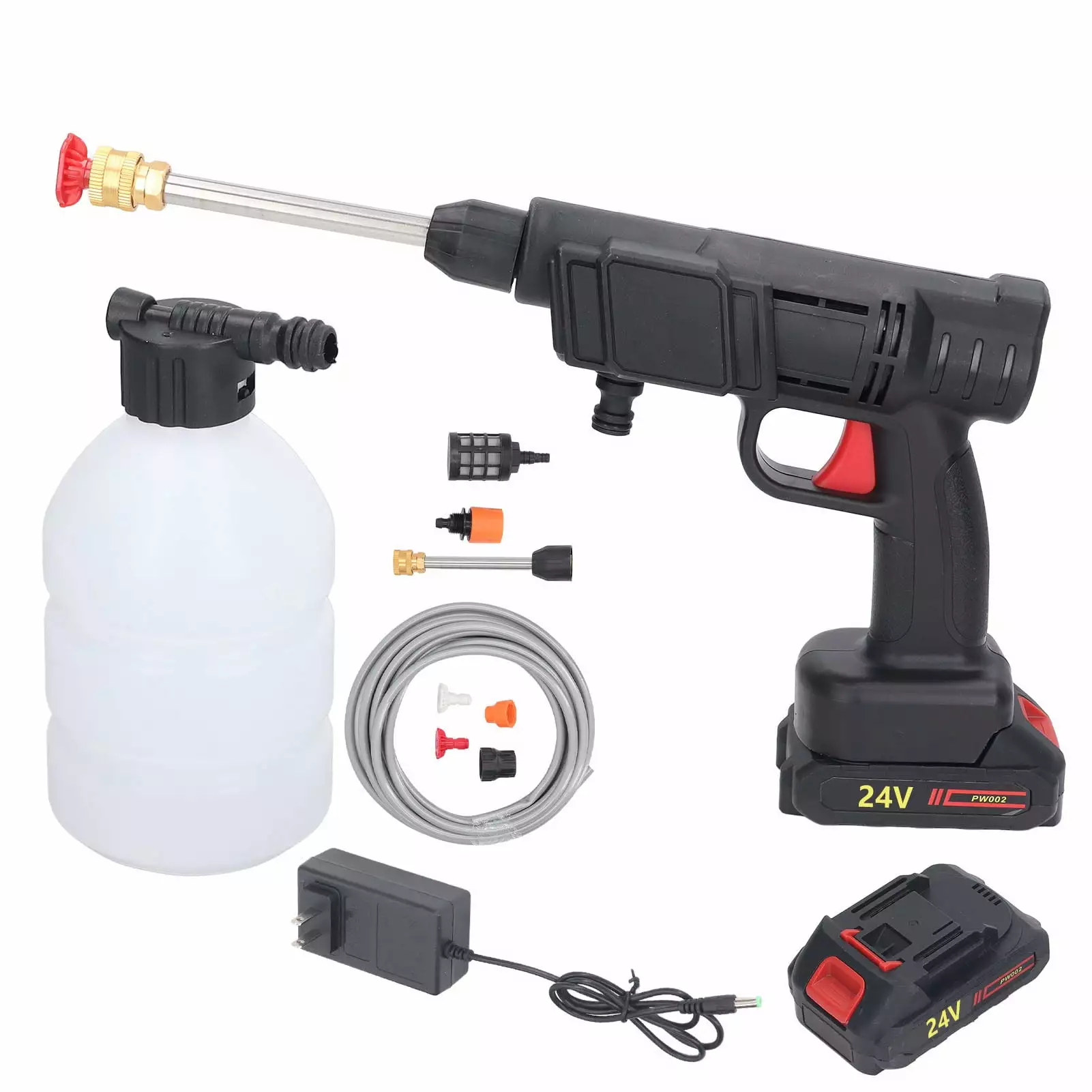 450PSI Cordless Pressure Washer With Spray Nozzle Lithium Battery ...