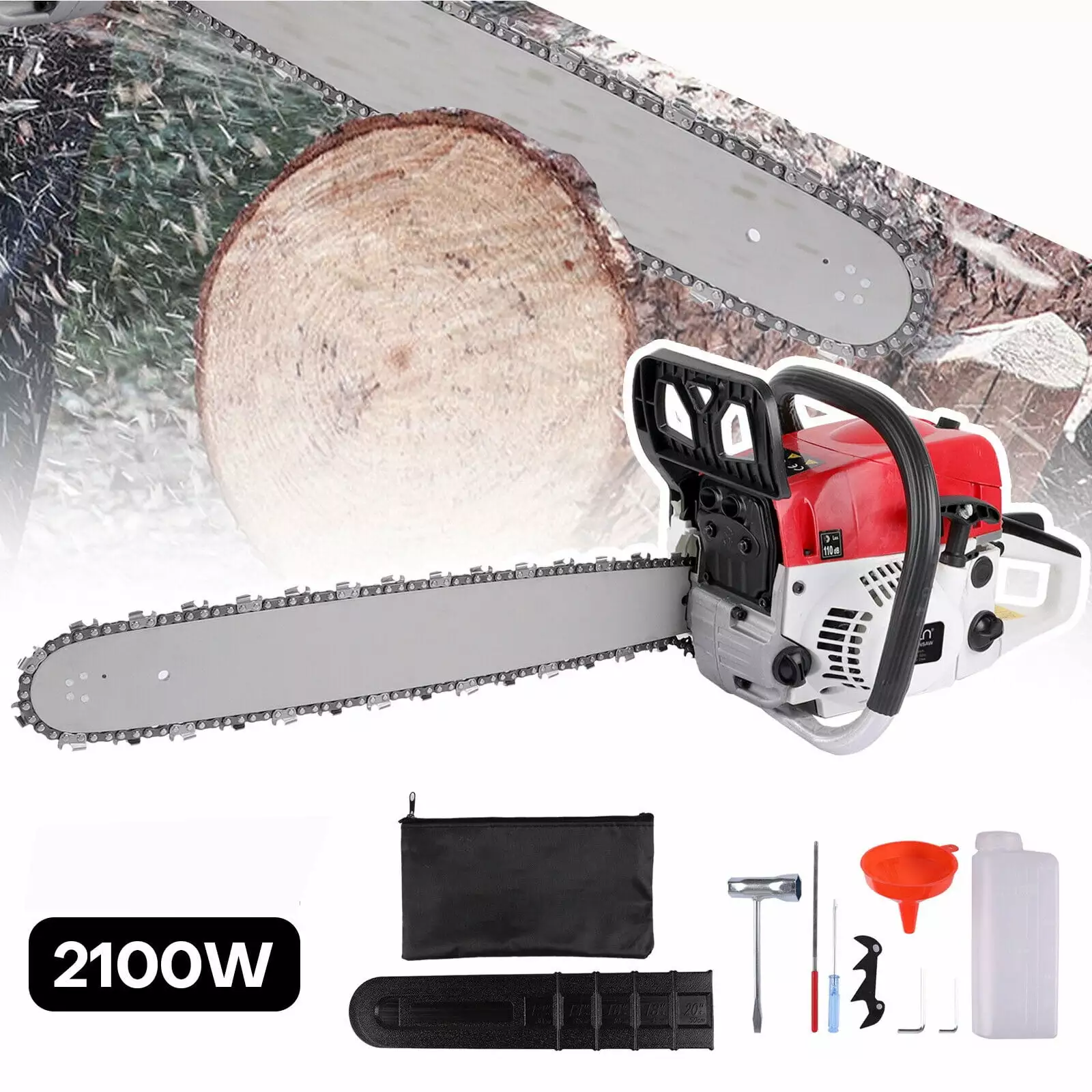 52cc Gas Chainsaw Travel-friendly Chainsaw 20 Inches Gasoline Powered ...