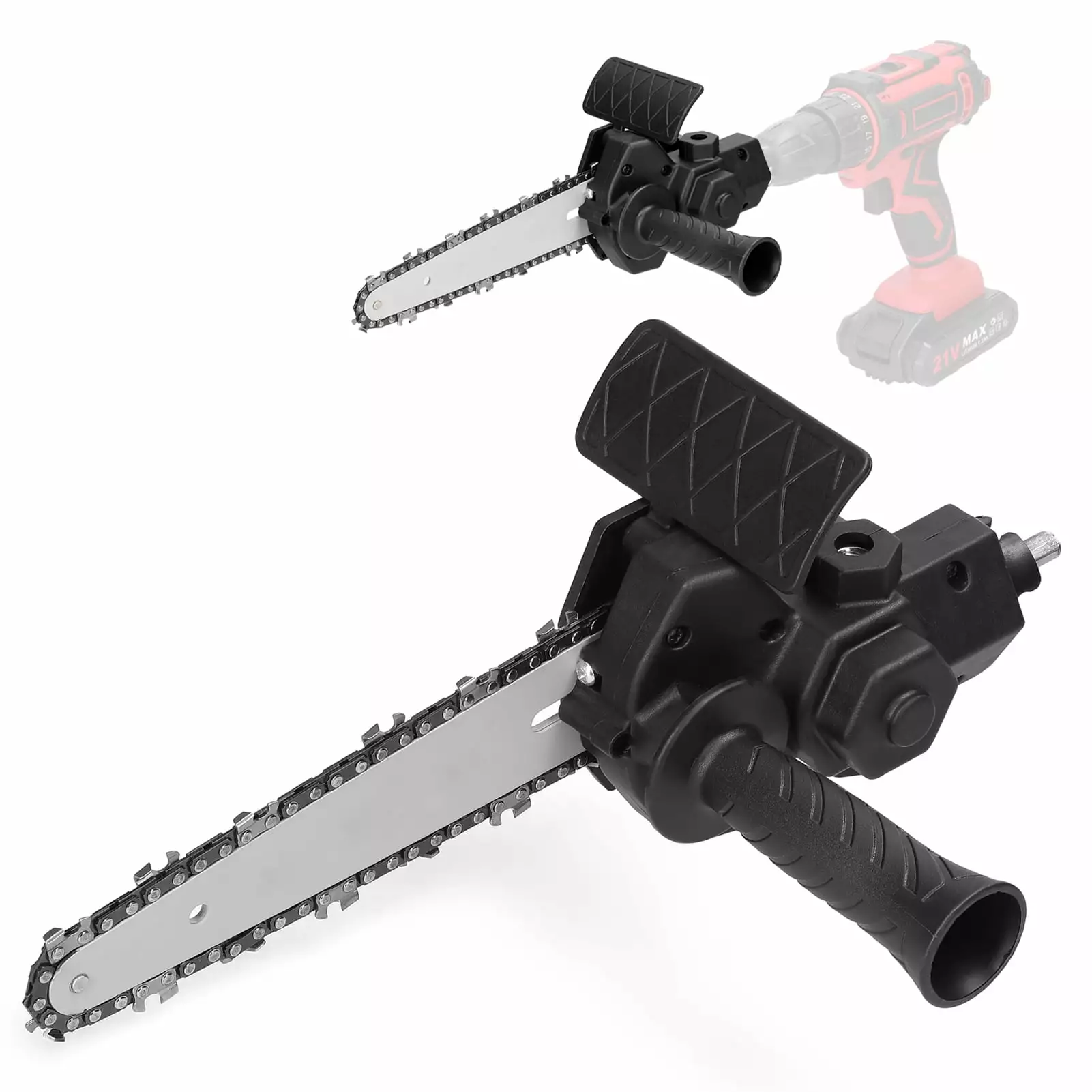 6 Inch Electric Drill Modified To Electric Chainsaw Tool Attachment ...