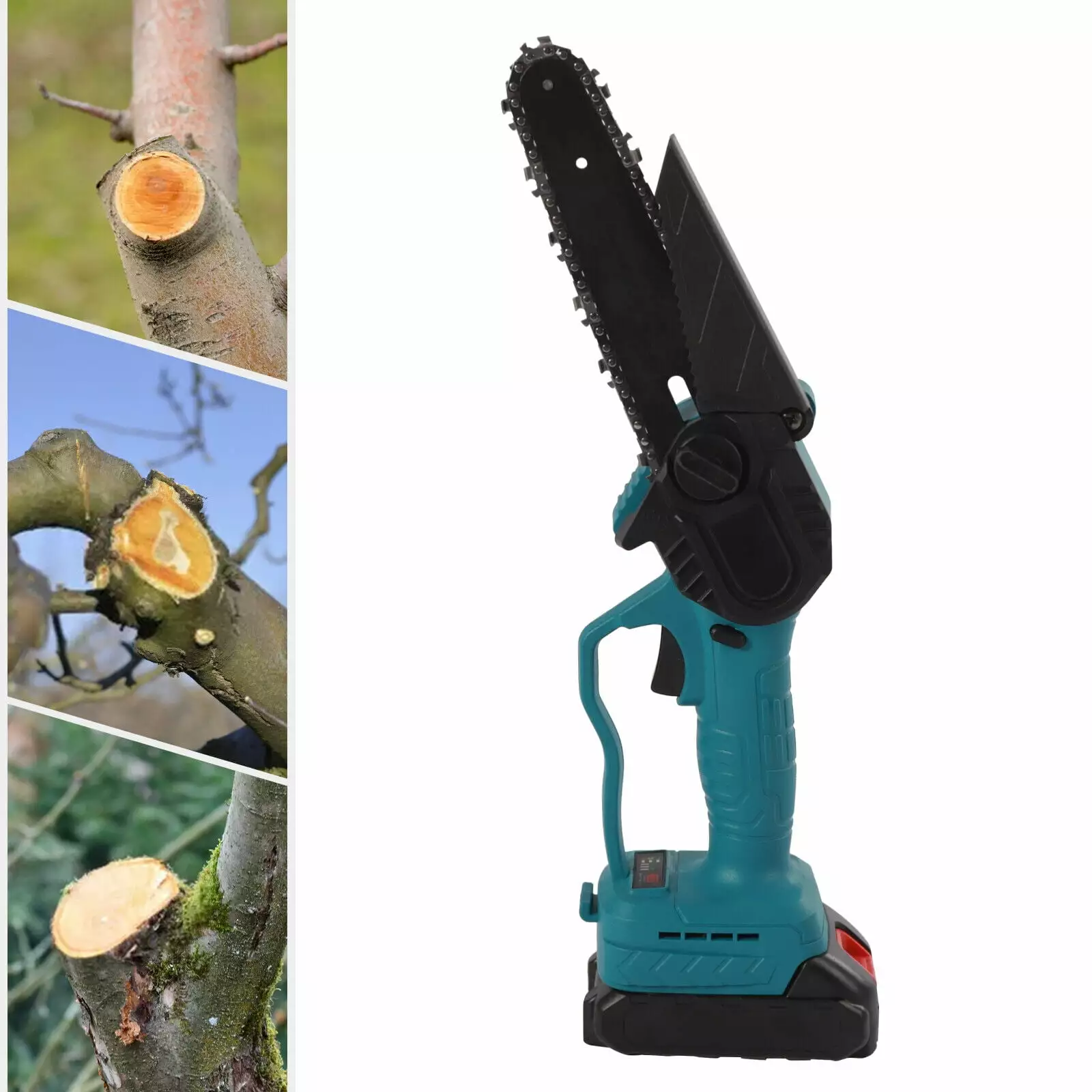 6 Mini Rechargeable Cordless Electric Cutting Saw Chainsaw Battery ...