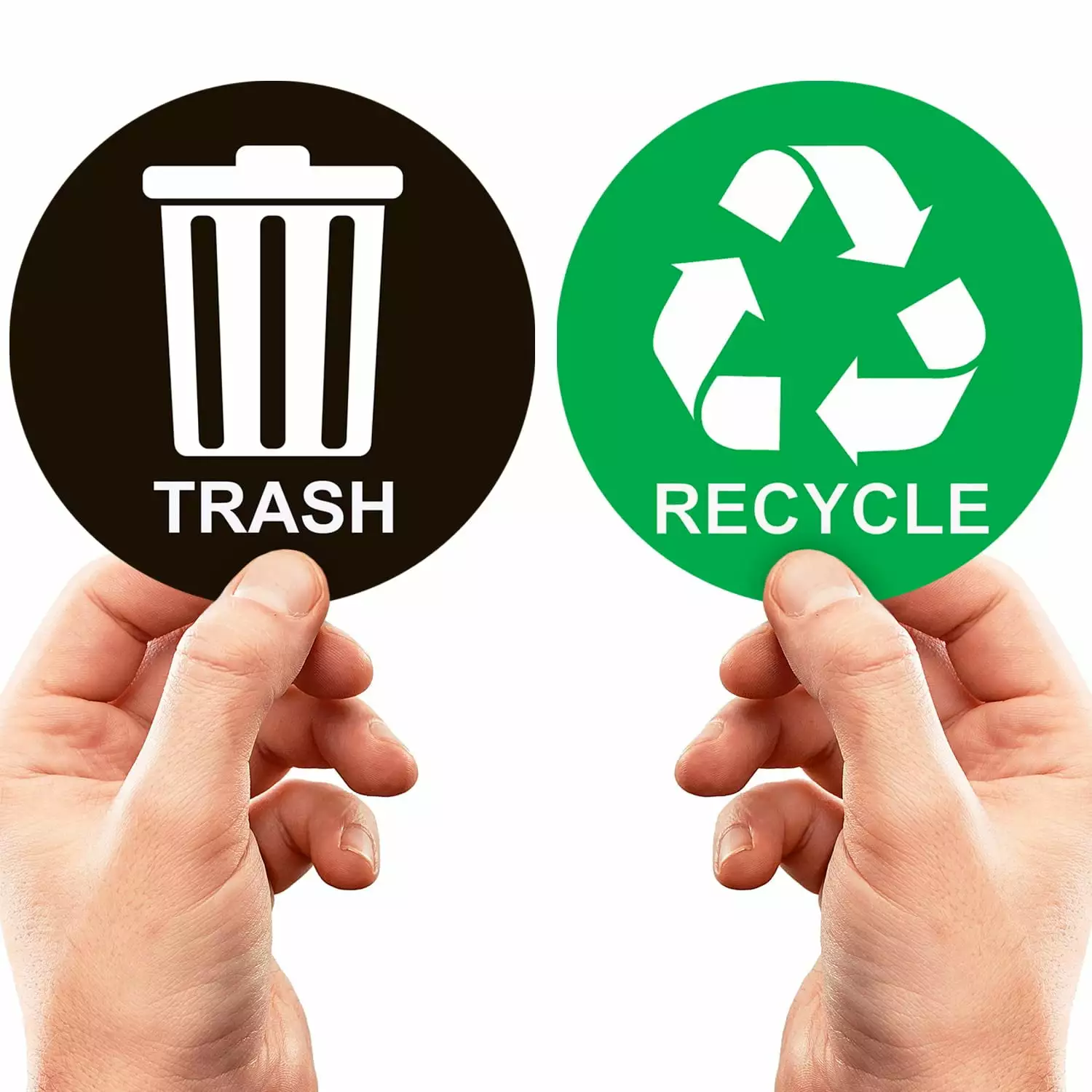 Recycle Sticker For Trash Can - Perfect Bin Labels - 2 Pack - 5 By 5 ...