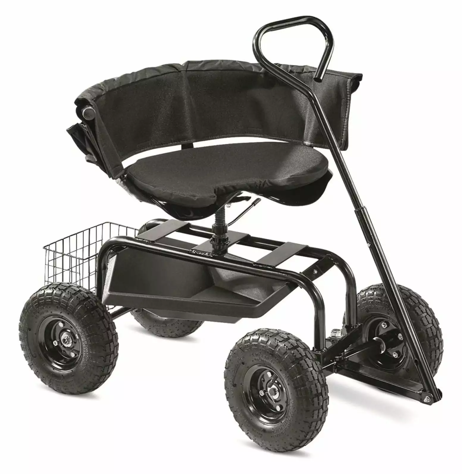 Alieon Deluxe Rolling Garden Swivel Seat Cart With Wheels Gardening ...