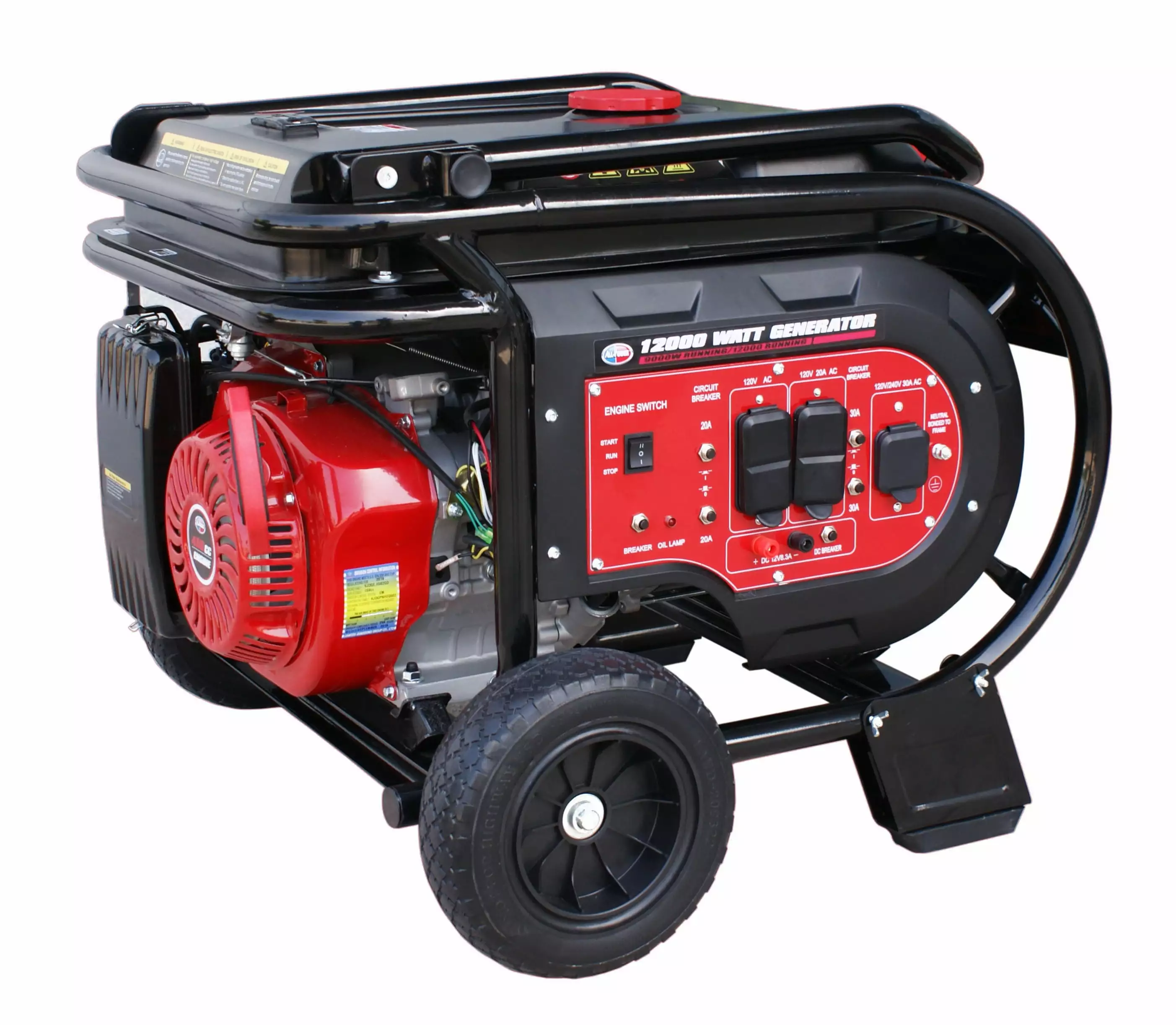 All Power Heavy Duty 12000 Watt Travel-friendly Generator With Electric ...