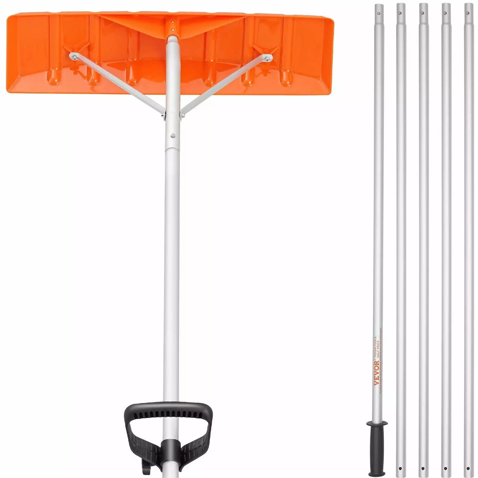 Aluminum Avalanche Snow Roof Shovel Rake 25-inch Plastic Blade Snow ...
