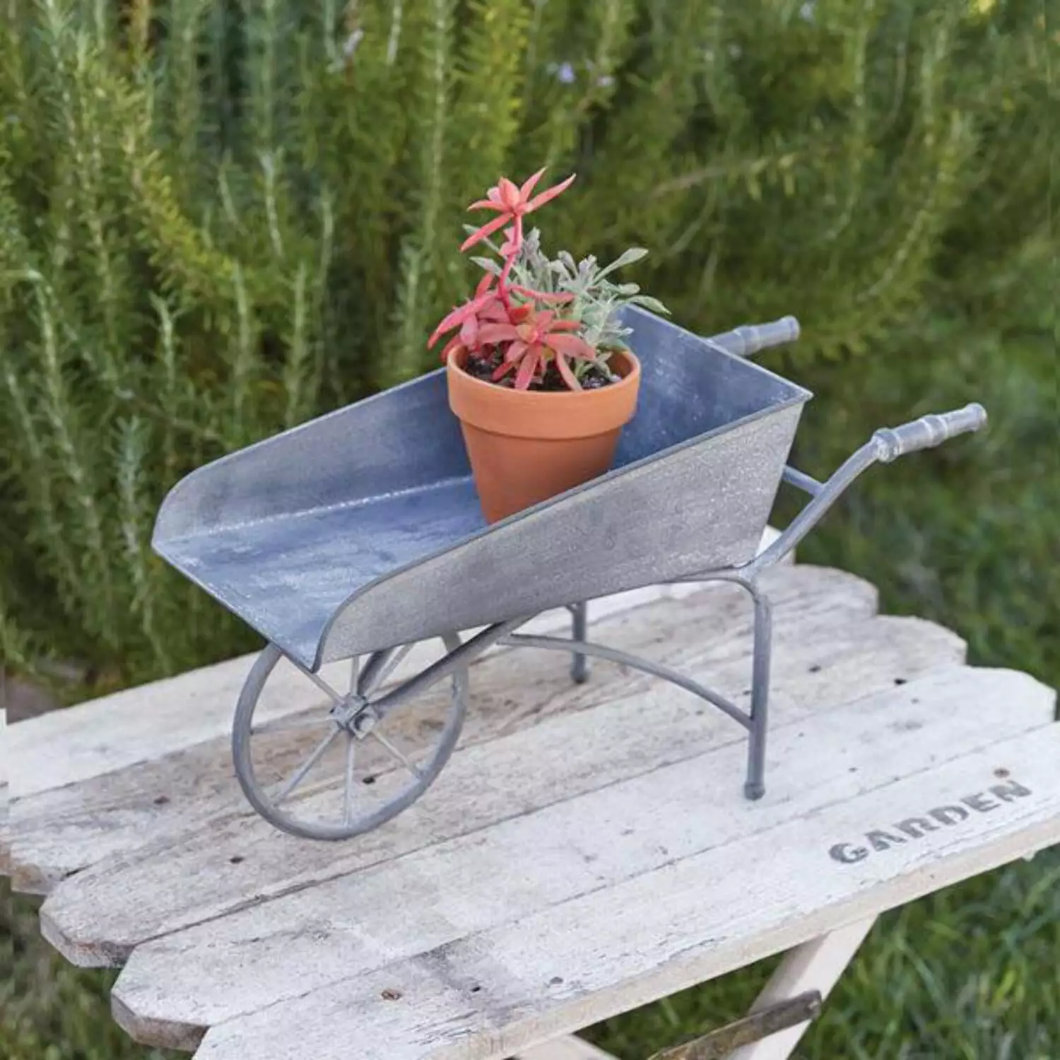 Antique Tabletop Wheelbarrow - Outdoor Power Equipment & Garden Tools