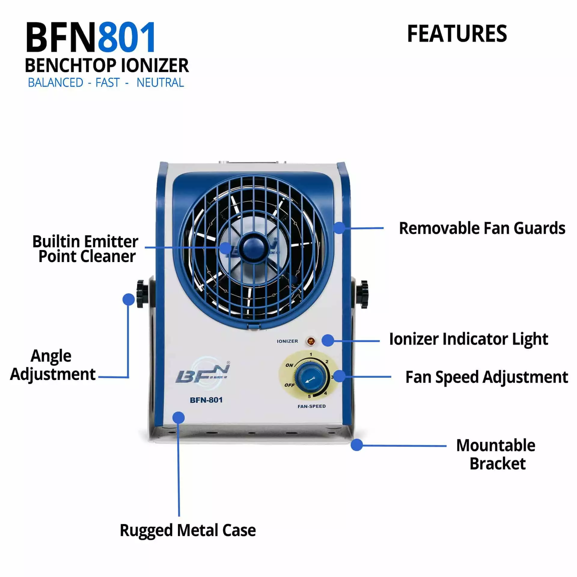 BFN801 Benchtop Ionizing Blower - Outdoor Power Equipment & Garden Tools