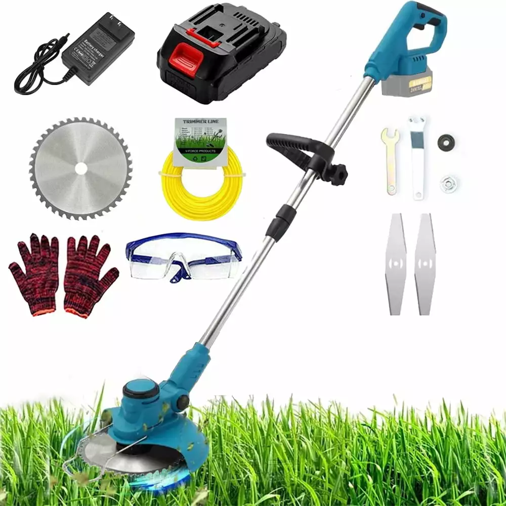 BLUELK Brushless String Trimmer. 8 Inch Electric Weed Eater Lawn Edger ...