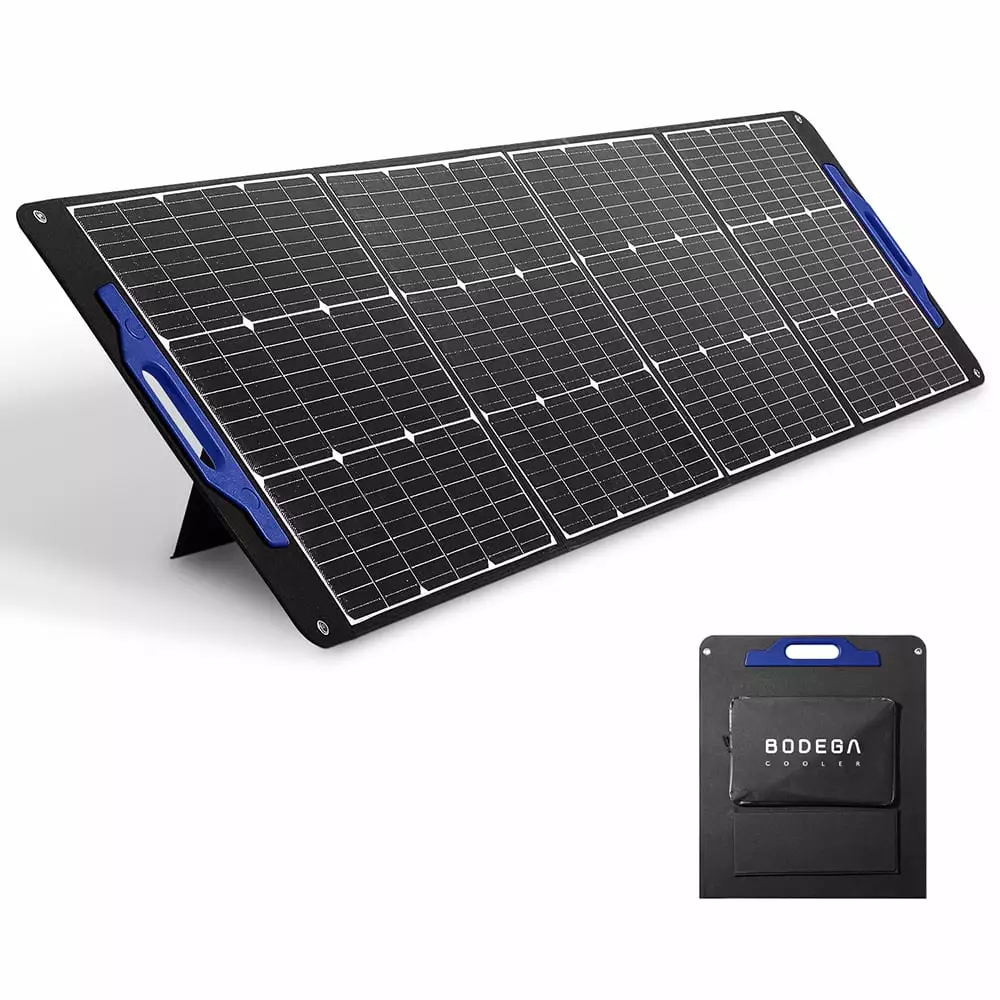 BODEGACOOLER 200W Foldable Monocrystalline Solar Panel With 10.1A ETFE ...
