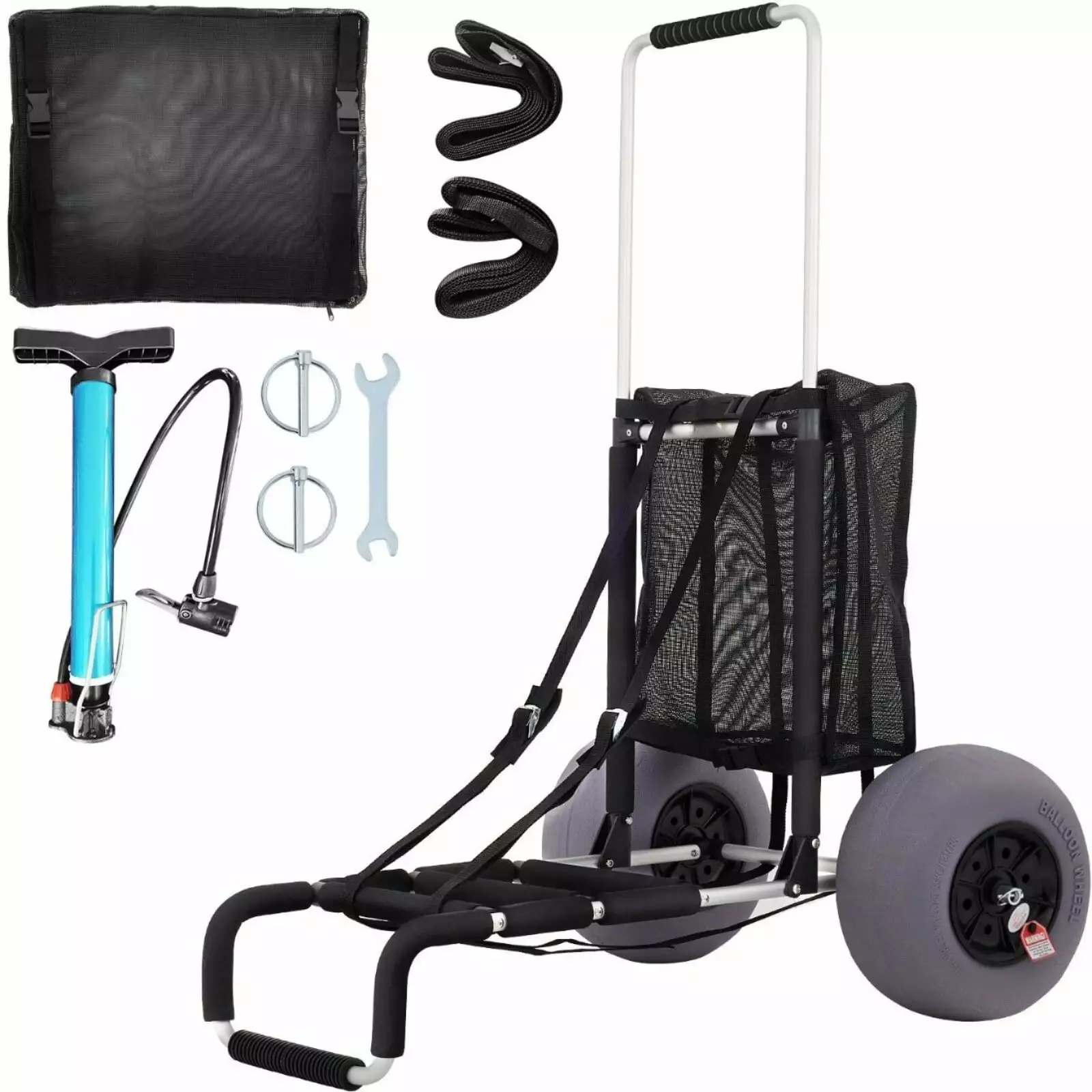 Beach Carts For Sand. 23 X 15 Cargo Deck. W/ 13 TPU Balloon Wheels ...