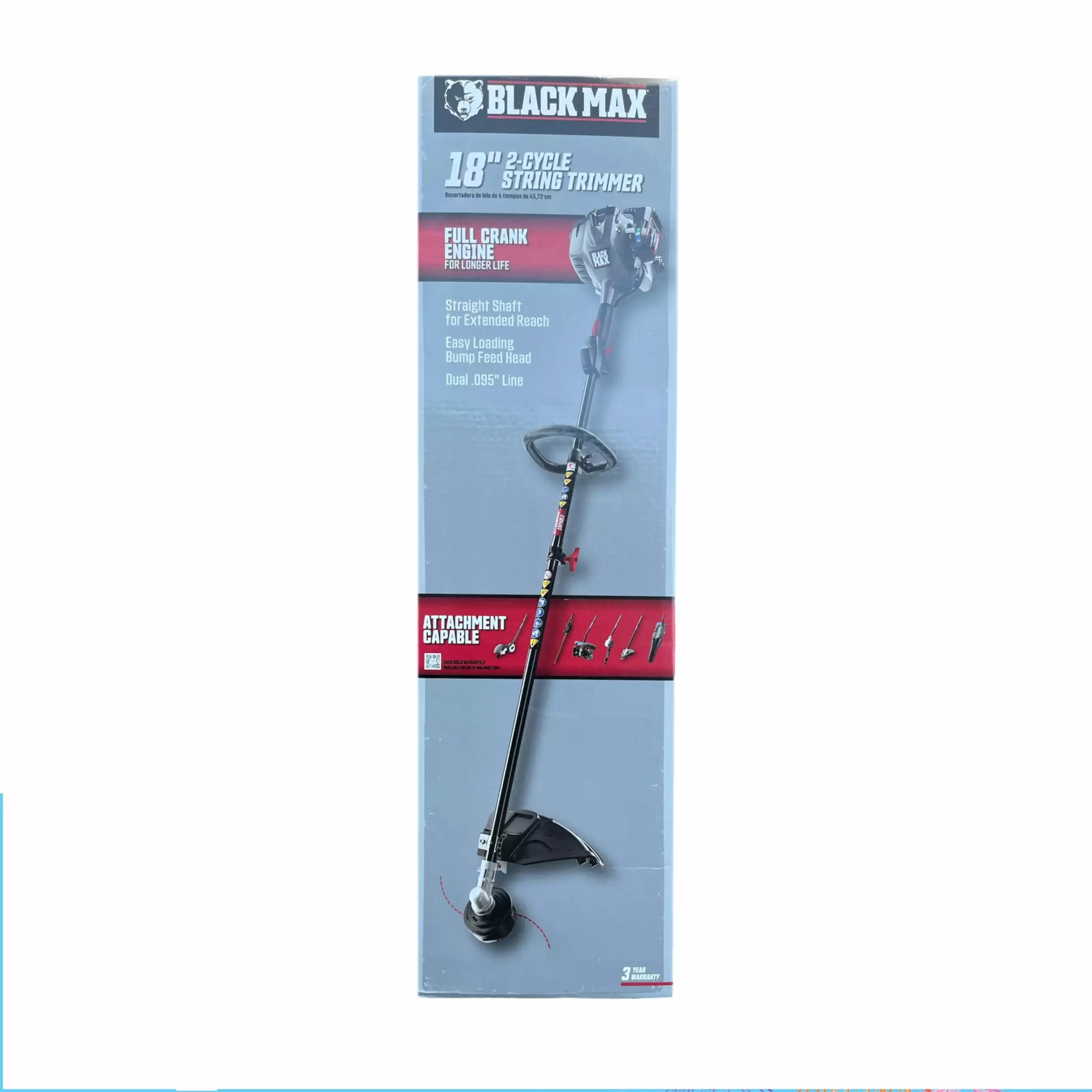 Black Max 2-Cycle 25cc Full Crank Straight Shaft Attachment Capable ...