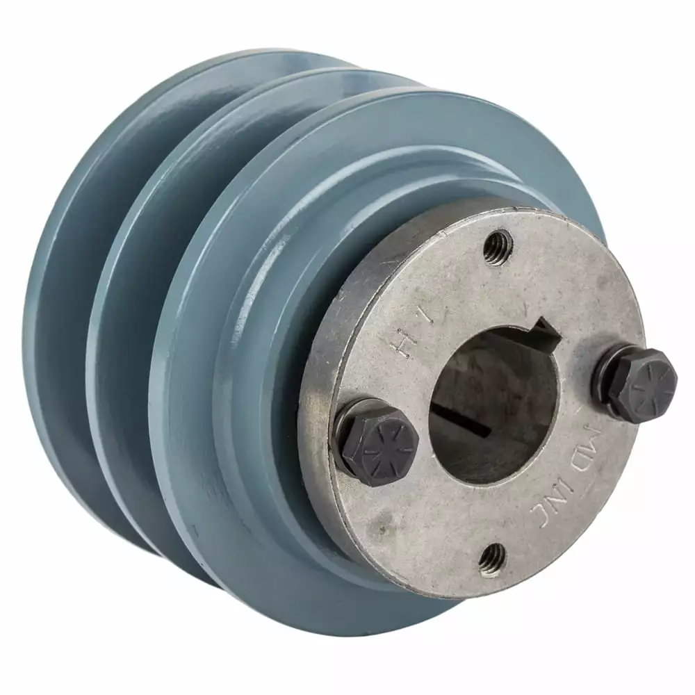 Cast Iron 3.5 Dual Groove Belt B Section 5L Pulley With 1 Sheave ...
