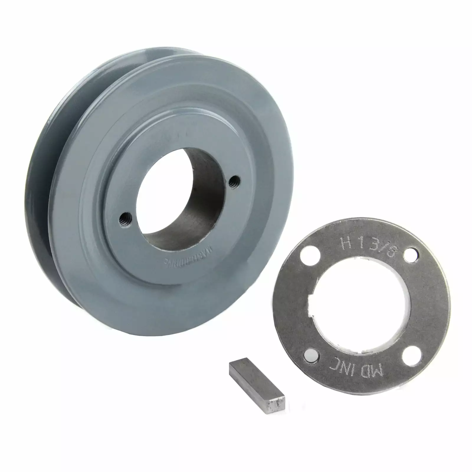 Cast Iron 4.5 Single Groove Belt A Section 4L Pulley W/ 1-3/8 Sheave ...