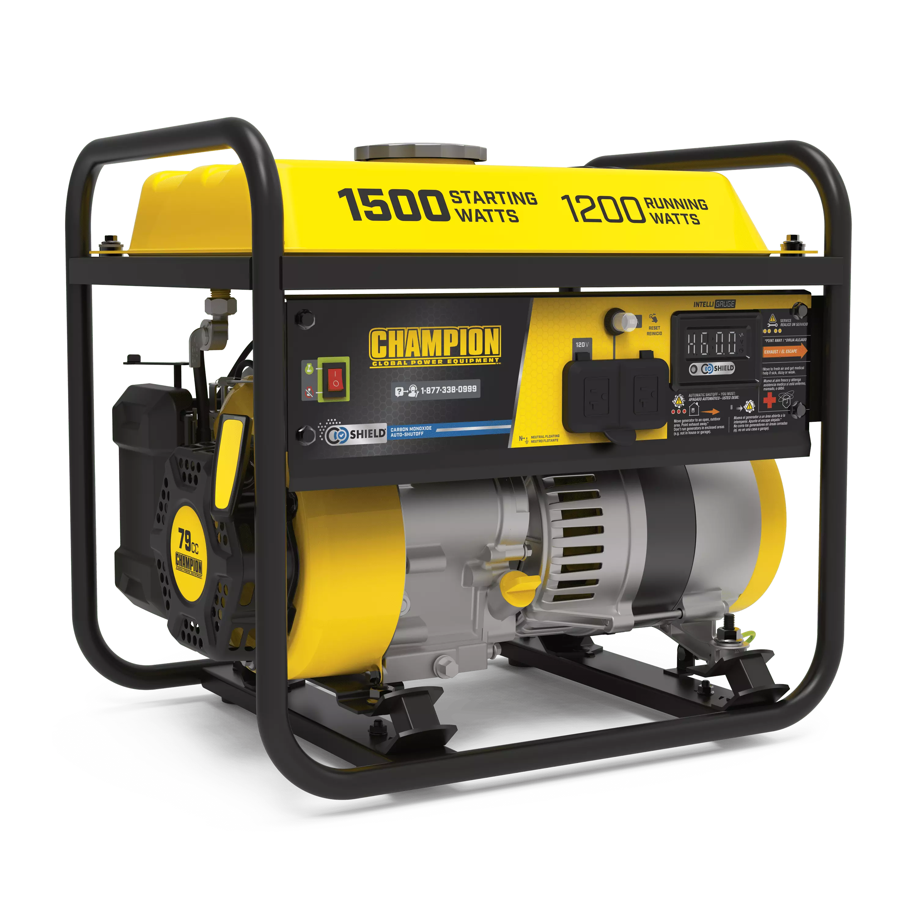 Champion 1200-Watt Travel-friendly Gas Generator With CO Shield ...