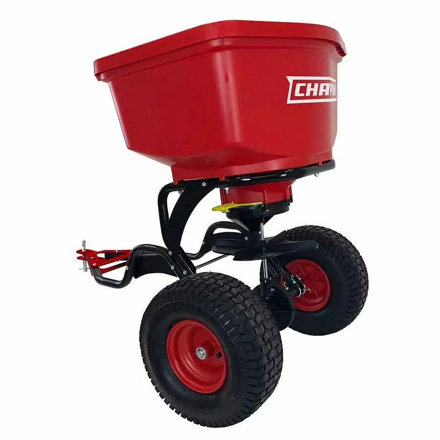 Chapin 8620B: 150-pound Poly Hopper Auto-Stop Tow Behind Spreader ...