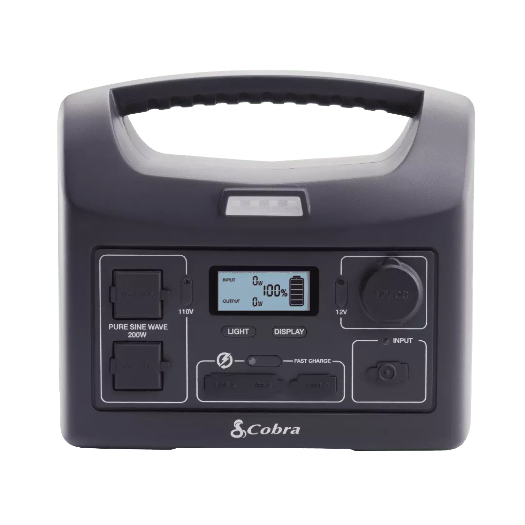 Cobra Power Station 200W Watt Travel-friendly Power Station W/ Multiple ...