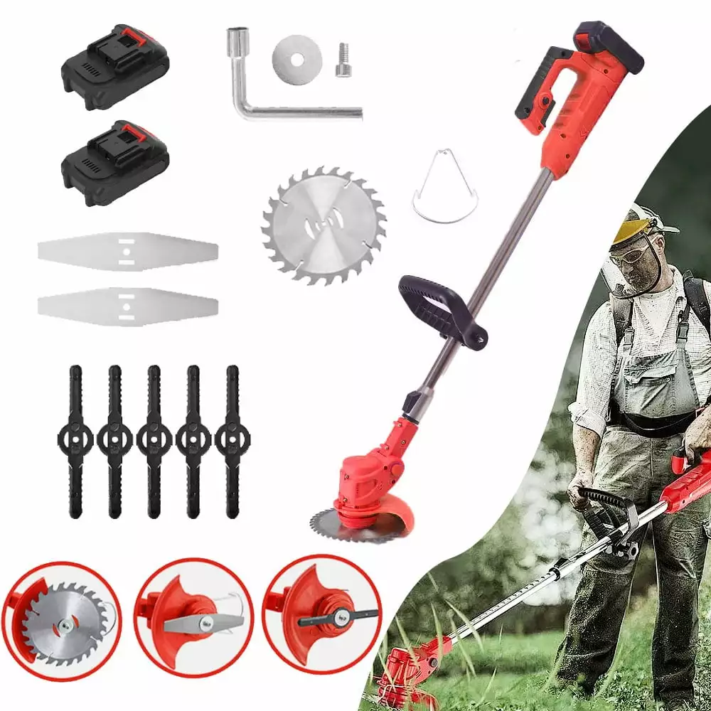 Cordless Weed Eater Electric Brush Cutter Lawn Edger Grass String ...