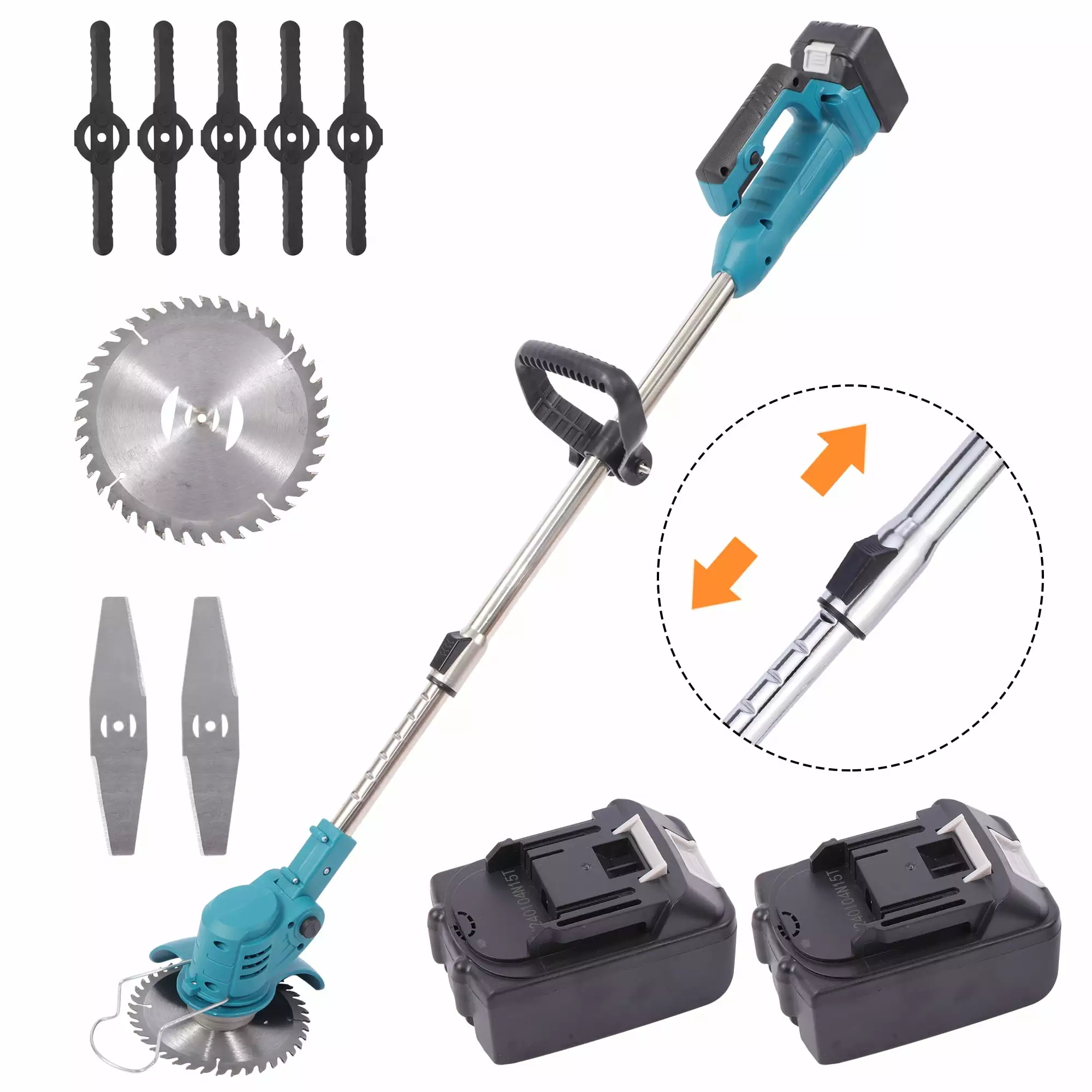 Cordless Wheeled Weed Eater. 24V Battery Powered Weed Wacker ...