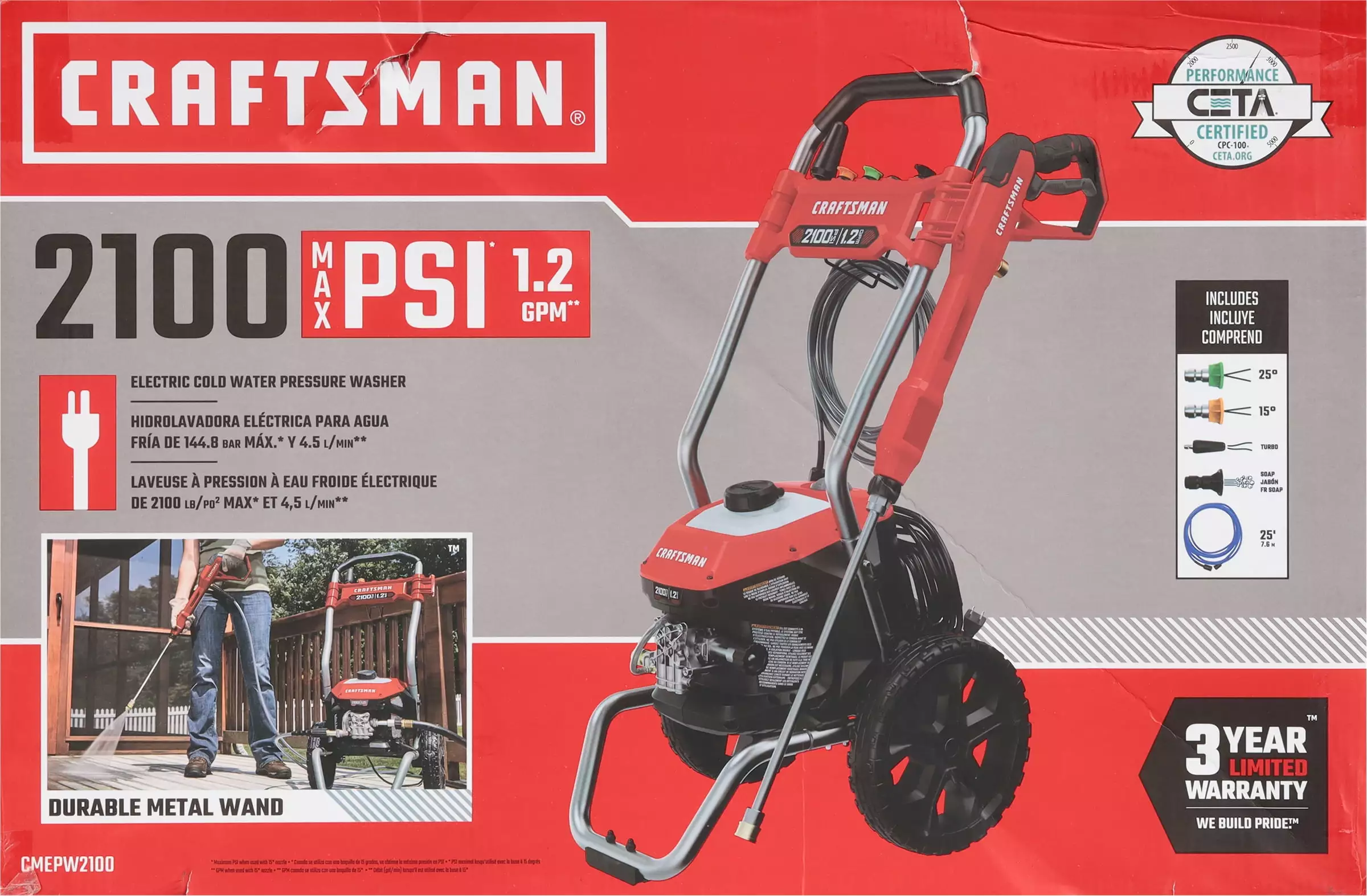 Craftsman Craftsman CMEPW2100 Electric Pressure Washer. 2100 PSI ...