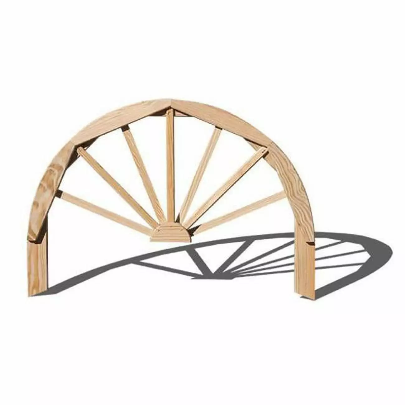 Creekvine Designs FWHW36CVD 36 In. Treated Pine Half Wagon Wheel ...
