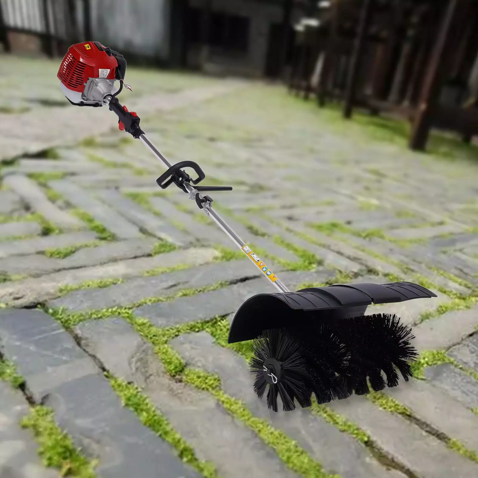 DENEST 52cc Gas Power Sweeper Blower Handheld Broom Rolling Brush Clean ...