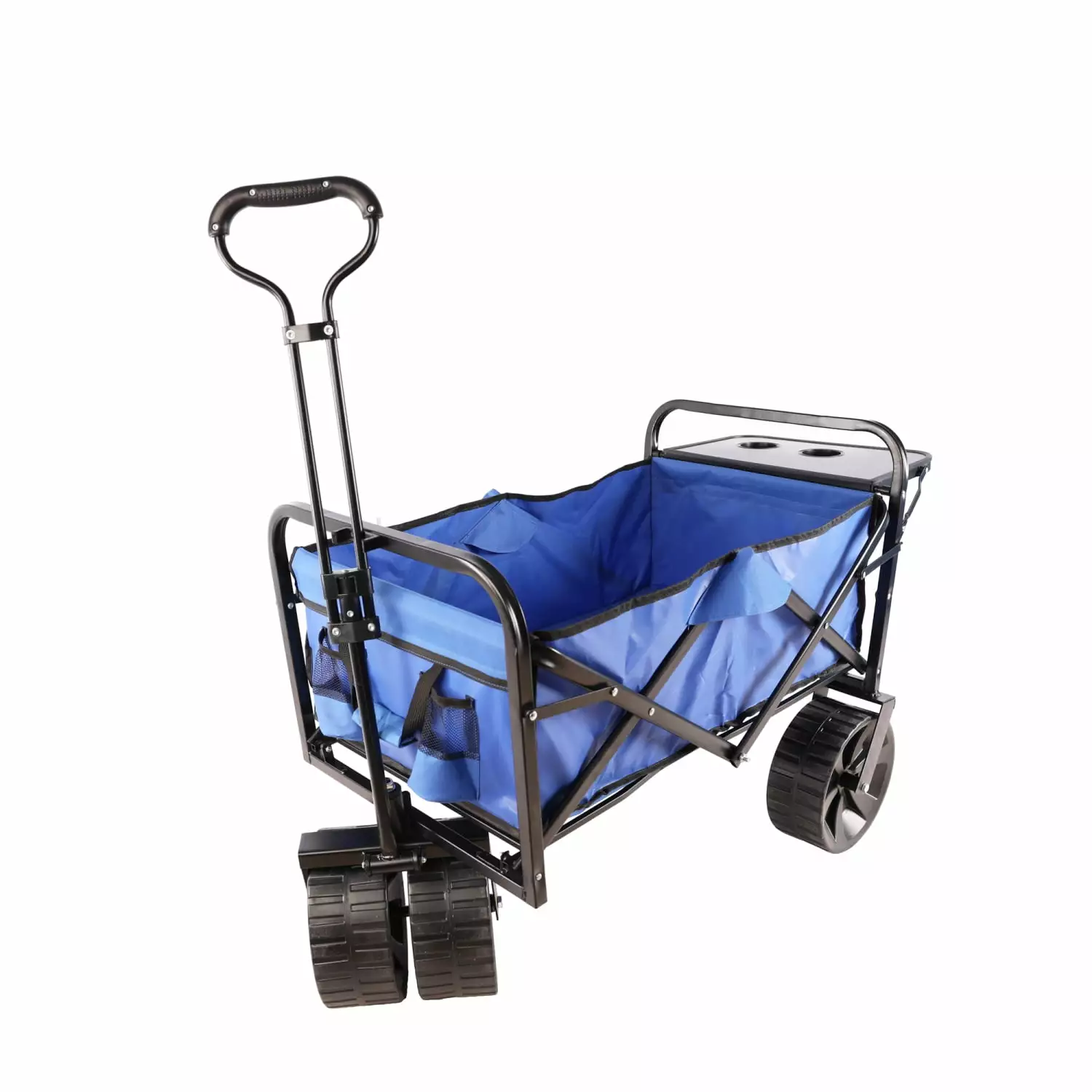 DremFaryoyo Folding Wagon Garden Shopping Beach Cart (Blue) - Outdoor ...