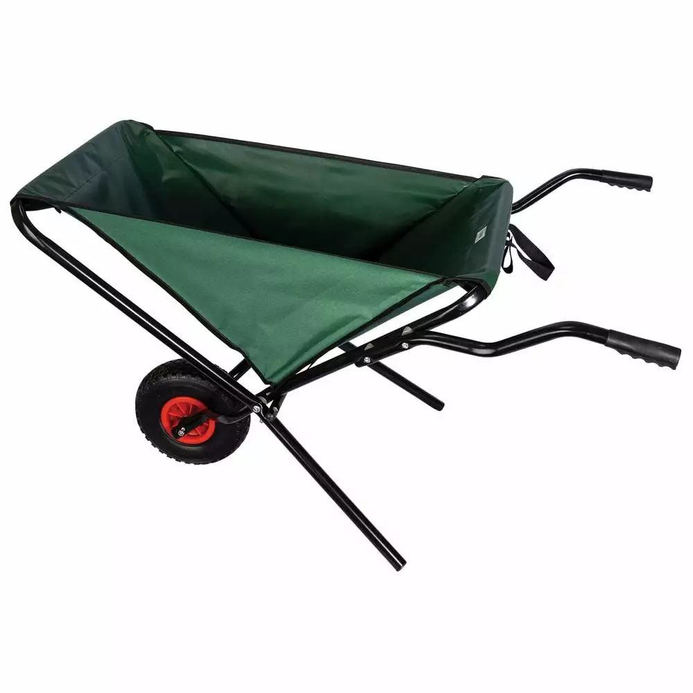 Dura-Tech Folding Wheelbarrow | Easy Maneuverability | 80 Lb. Load ...