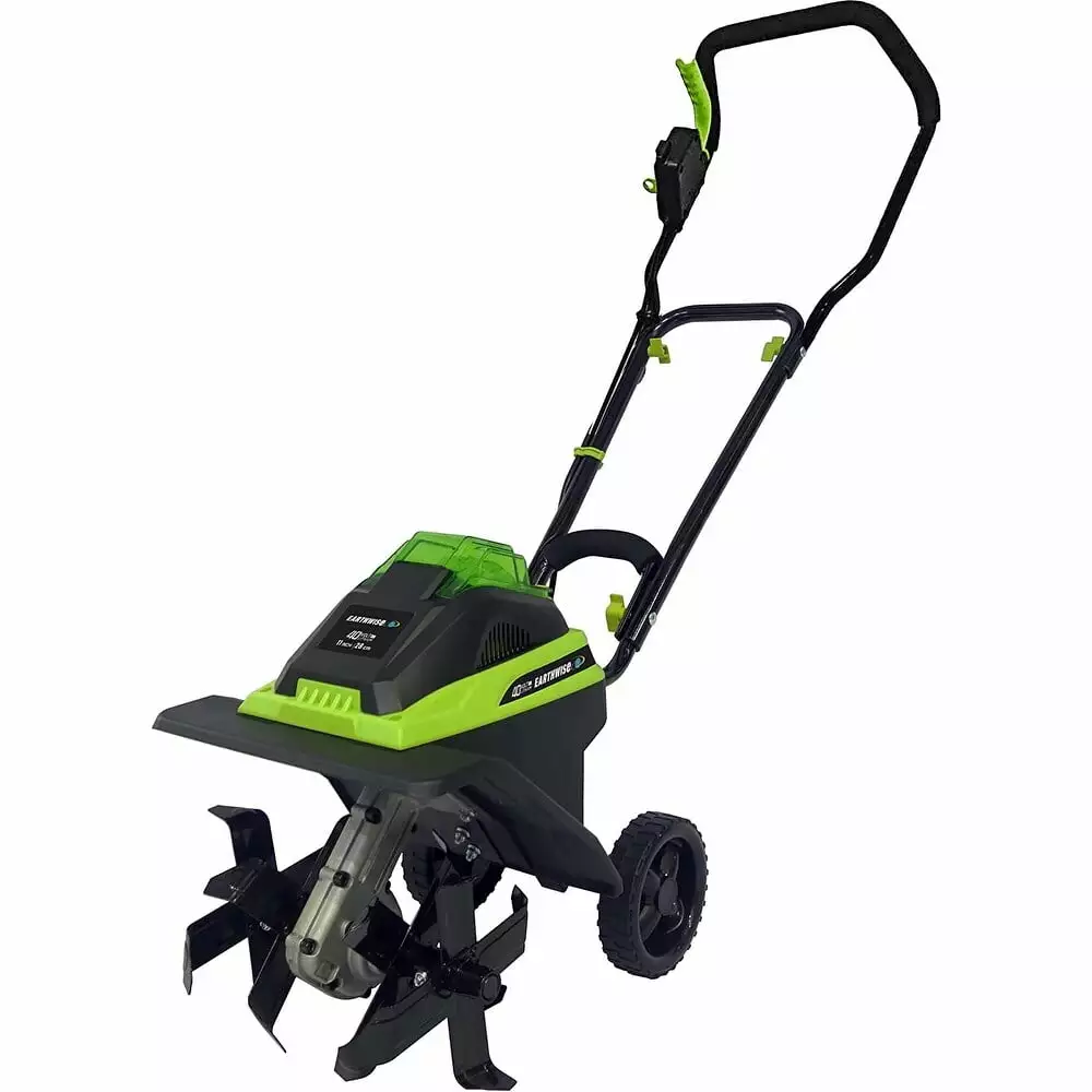 Earthwise 11-Inch 40-Volt Lithium-Ion Cordless Electric Tiller ...