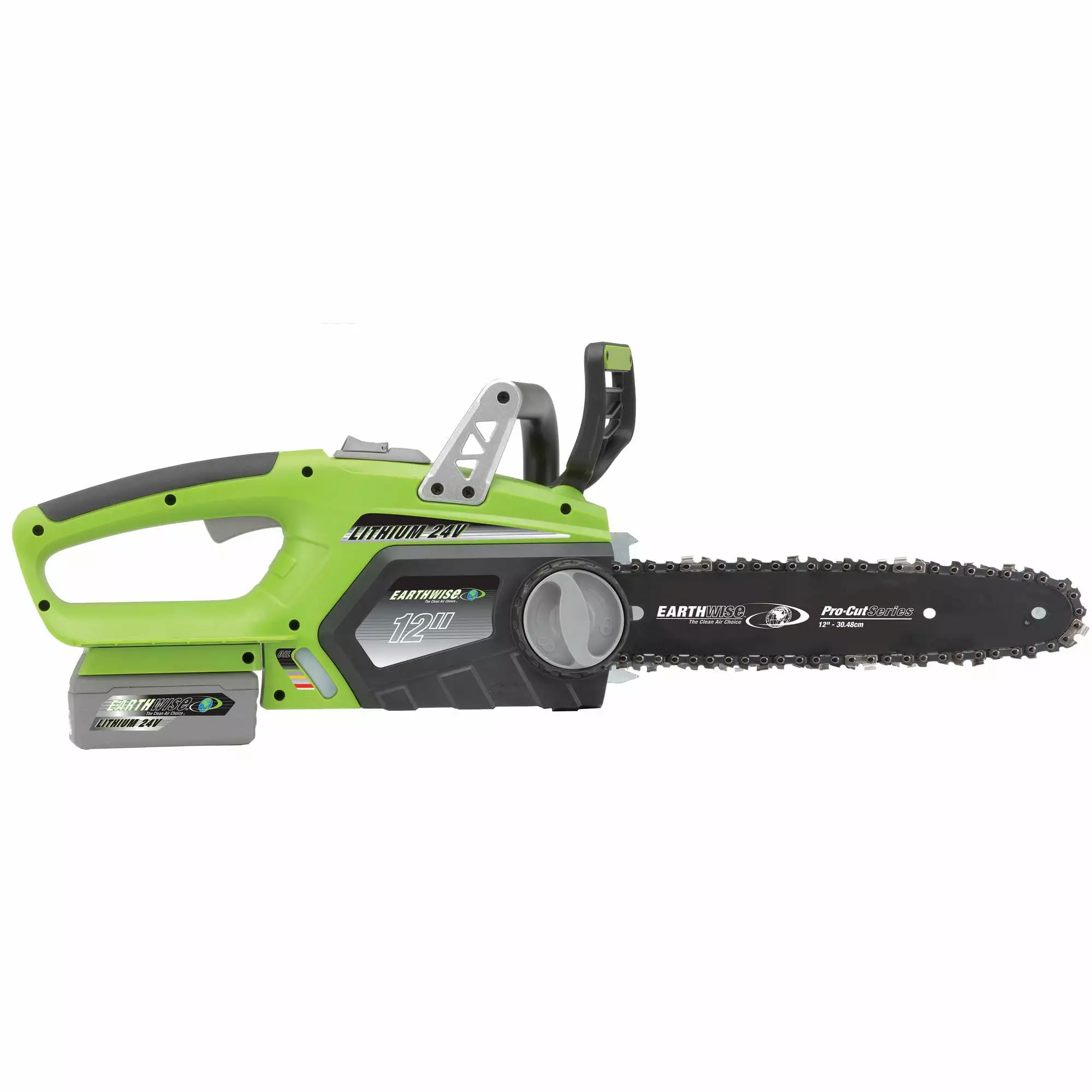 Earthwise LCS32412 12 24-Volt Lithium Ion Cordless Electric Chain Saw ...