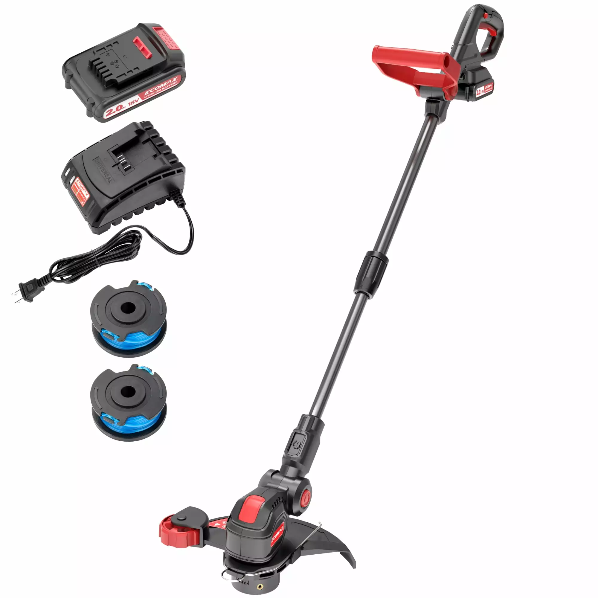 Ecomax 2-in-1 Cordless String Trimmer & Edger - Outdoor Power Equipment ...
