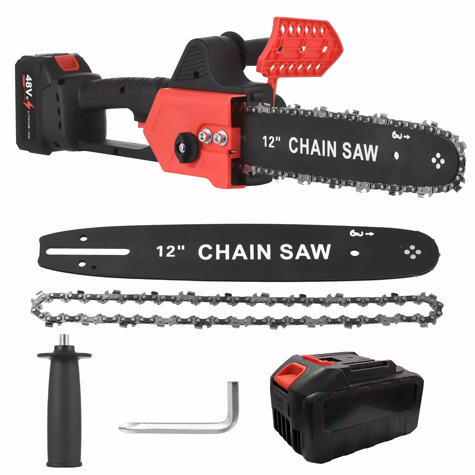 Electric Chainsaw.-ion Handheld Saws With Handheld Chain 48-volt -ion ...
