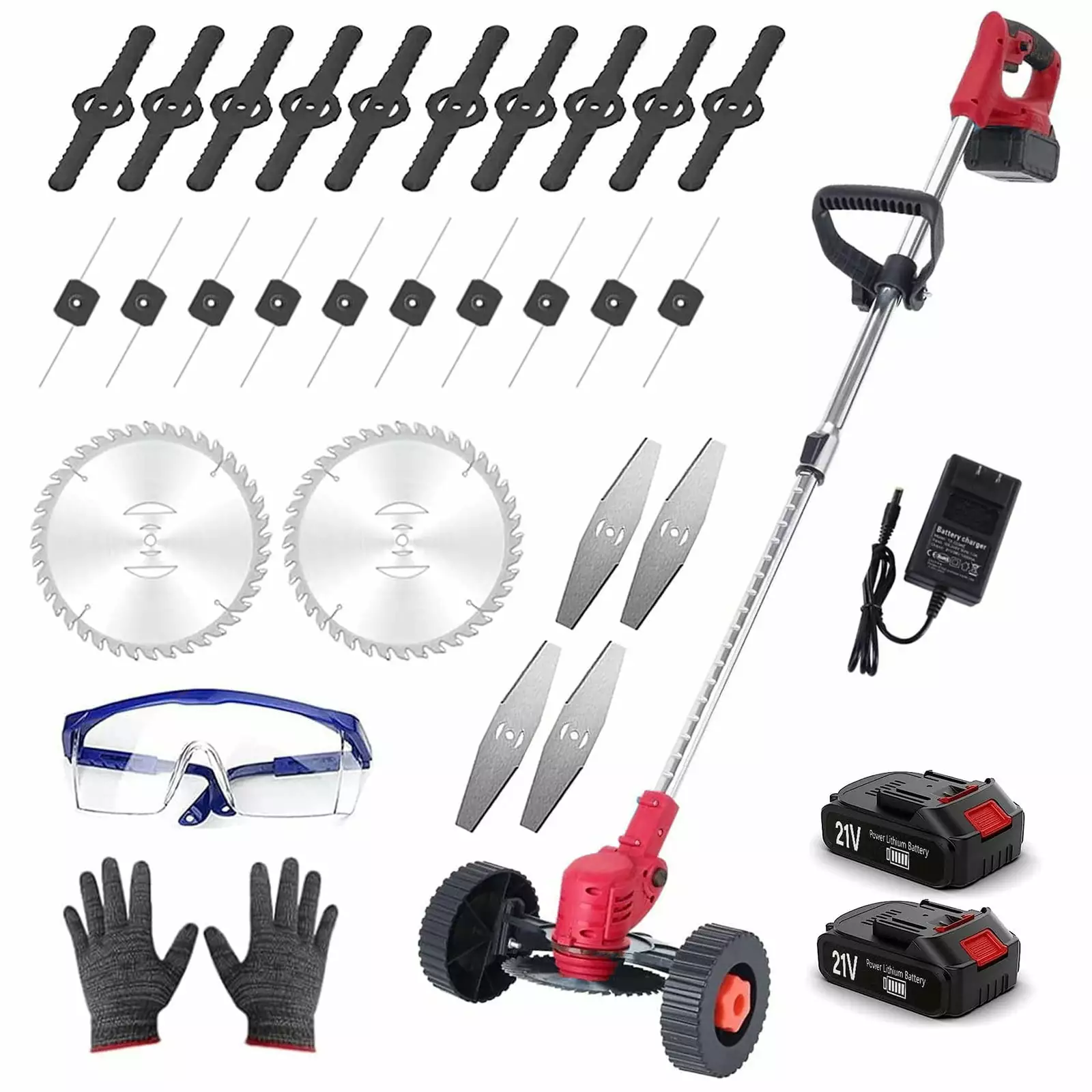 Electric Cordless Grass Trimmer. Lawn Mower. Rechargeable Grass Mower ...