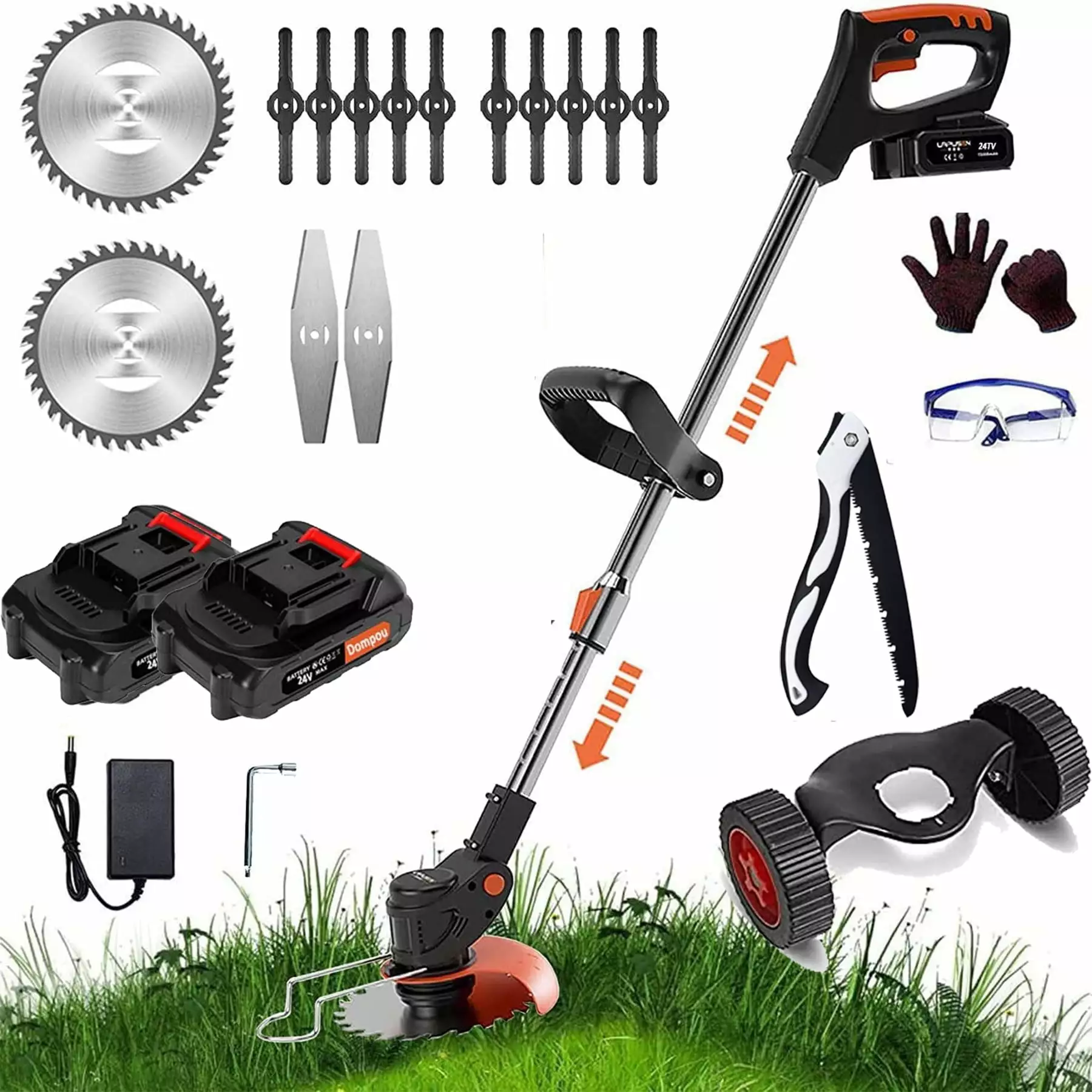 Electric Cordless Grass Trimmer. Weed Wacker Cordless. Battery Operated ...