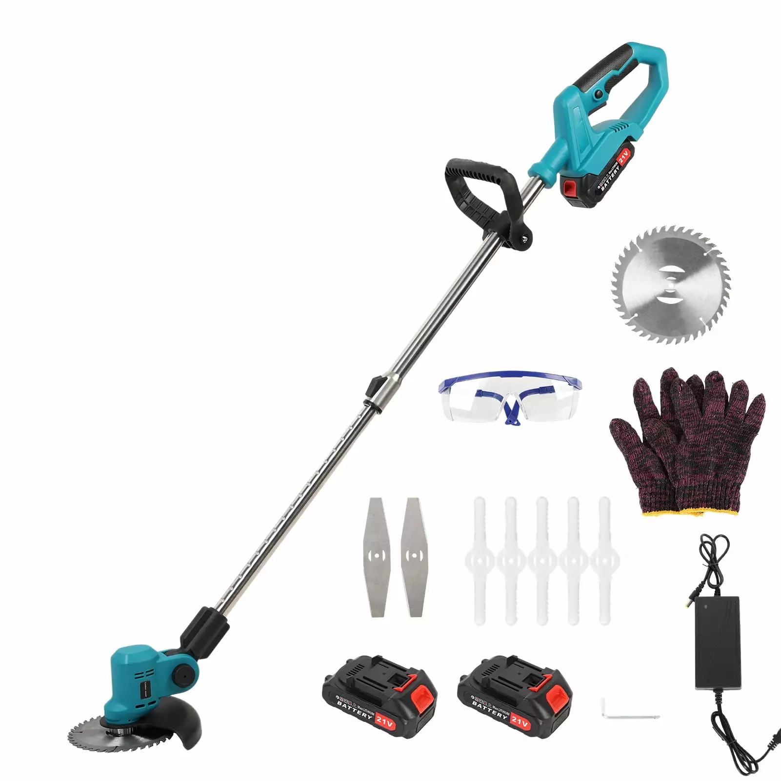 Electric Weed Eater Wacker. Grass Trimmer Weed Lawn Edger Eater. 21V ...