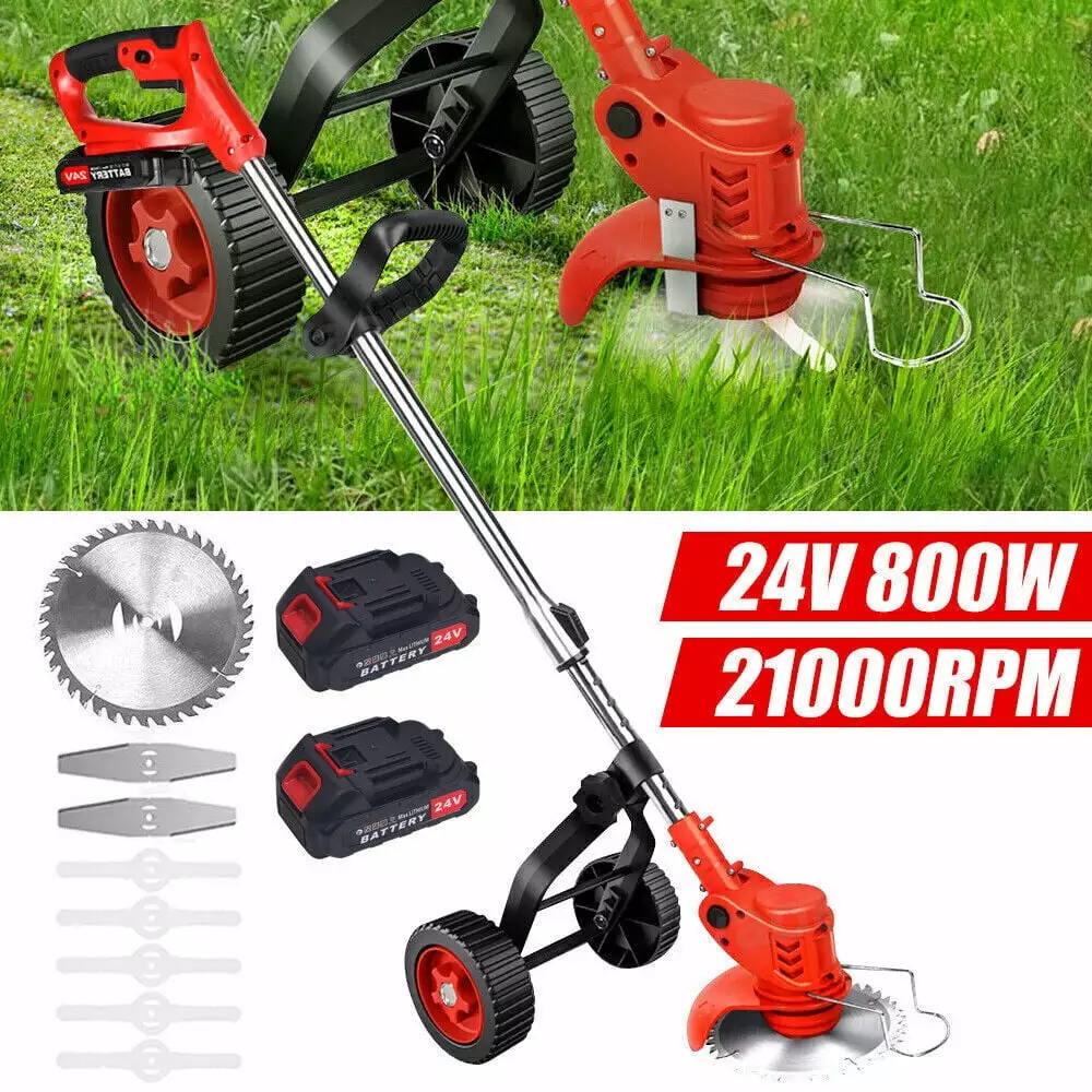 Electric Weed Lawn Edger Cordless Grass String Trimmer Cutter + 2 ...