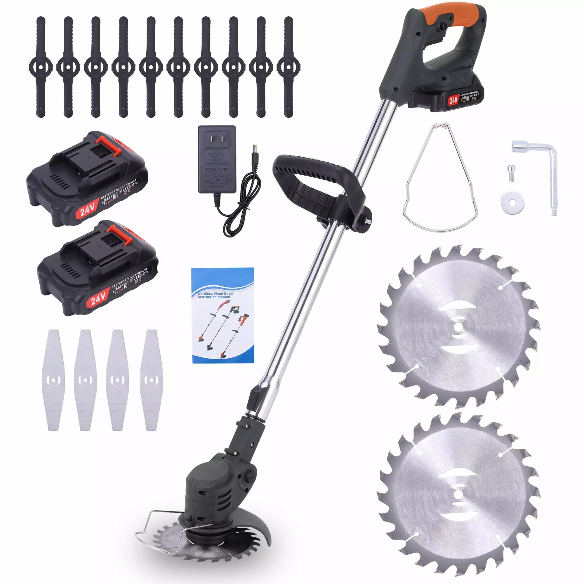 Electric Weed Wacker Cordless Weed Eater Battery Powered. Brush Cutter ...