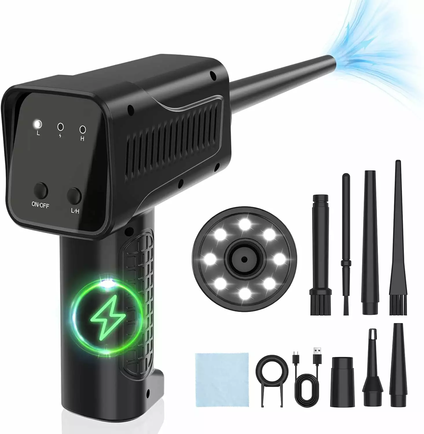 Electronics Air Duster. Electric Compressed Air Cleaner For PC Cordless ...