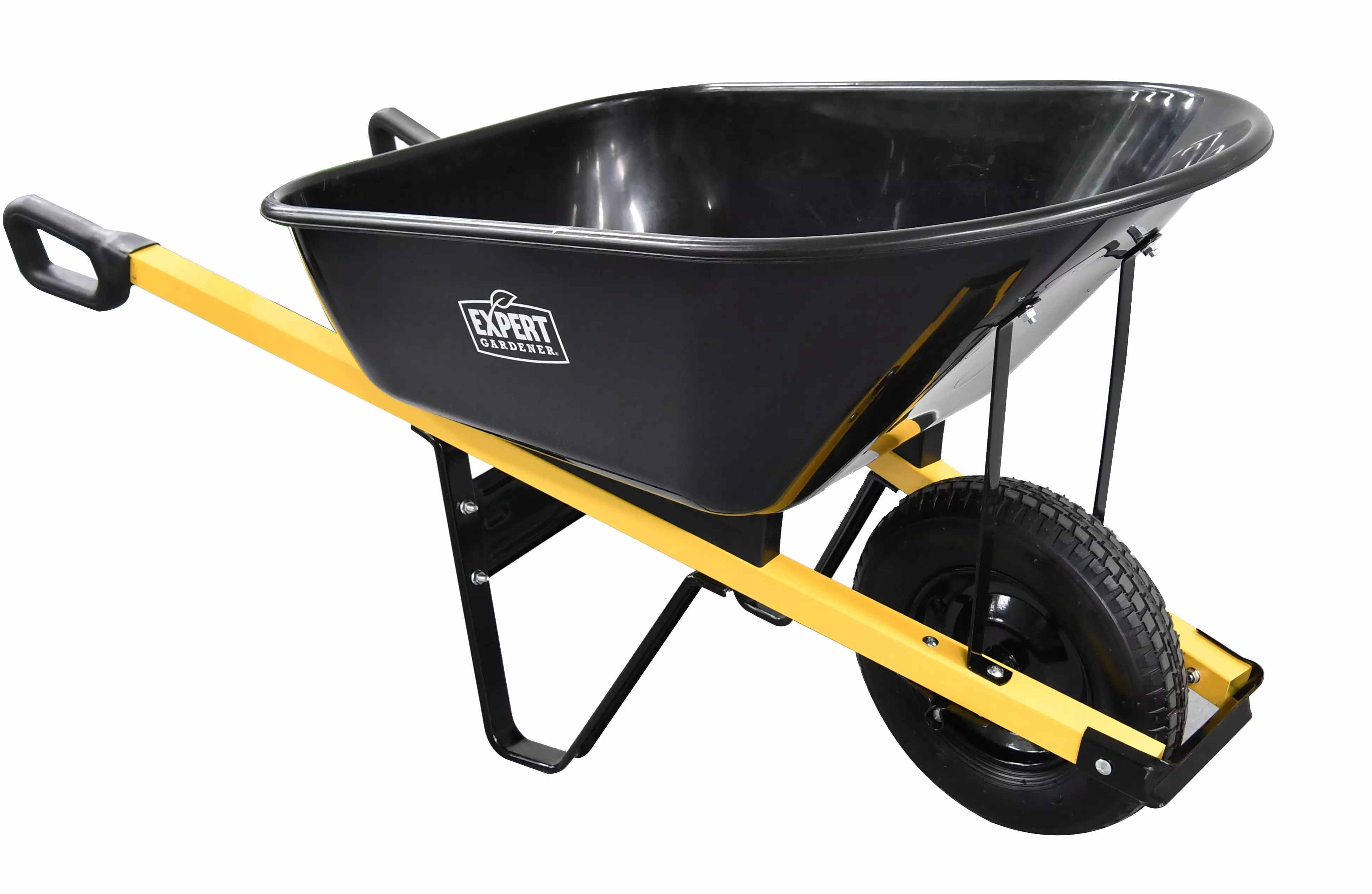 Expert Gardener 6 Cu. Ft. Wheelbarrow Steel Tray - Outdoor Power ...