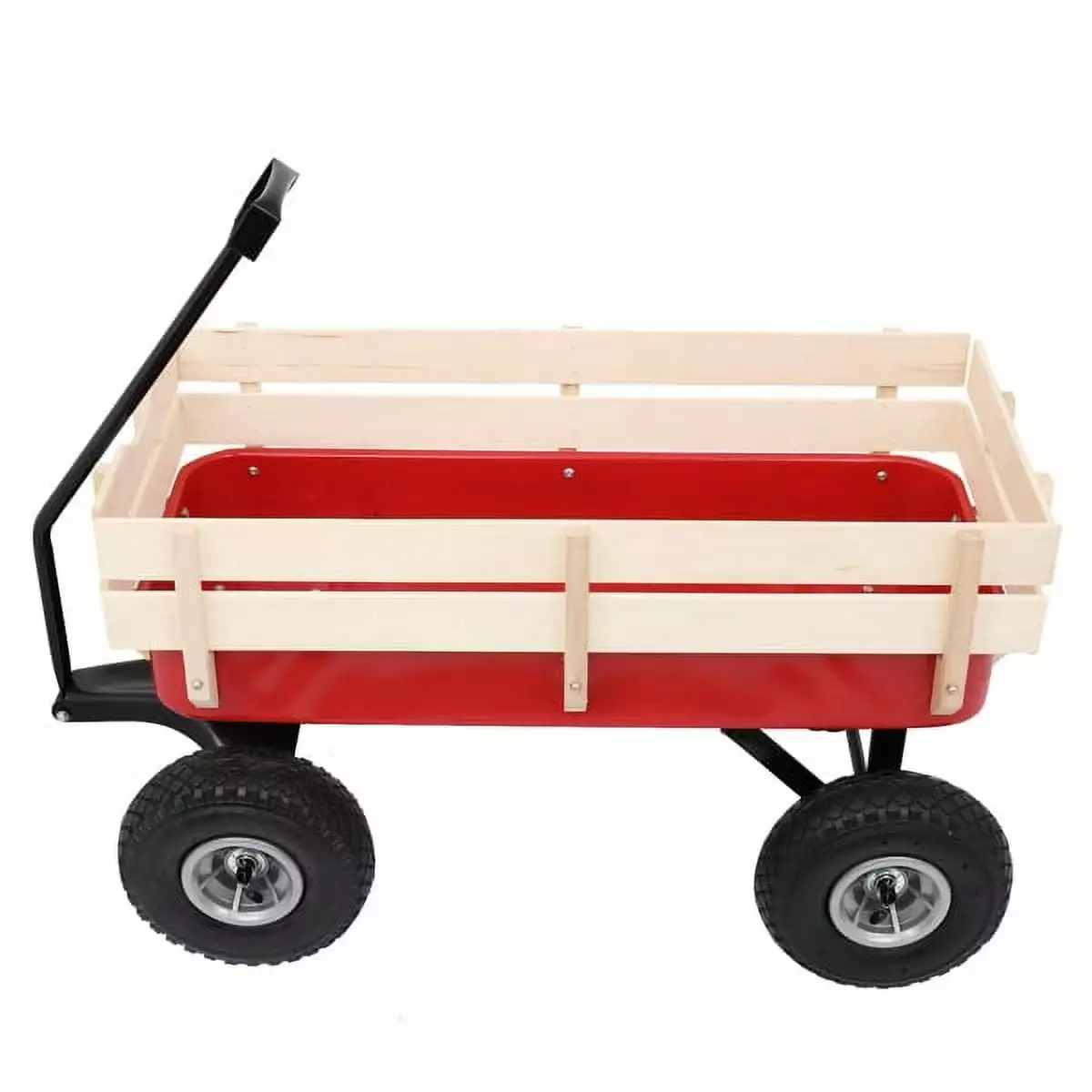 FNNMNNR Outdoor Sport Wagon All Terrain Pulling W/Removable Wooden Side ...