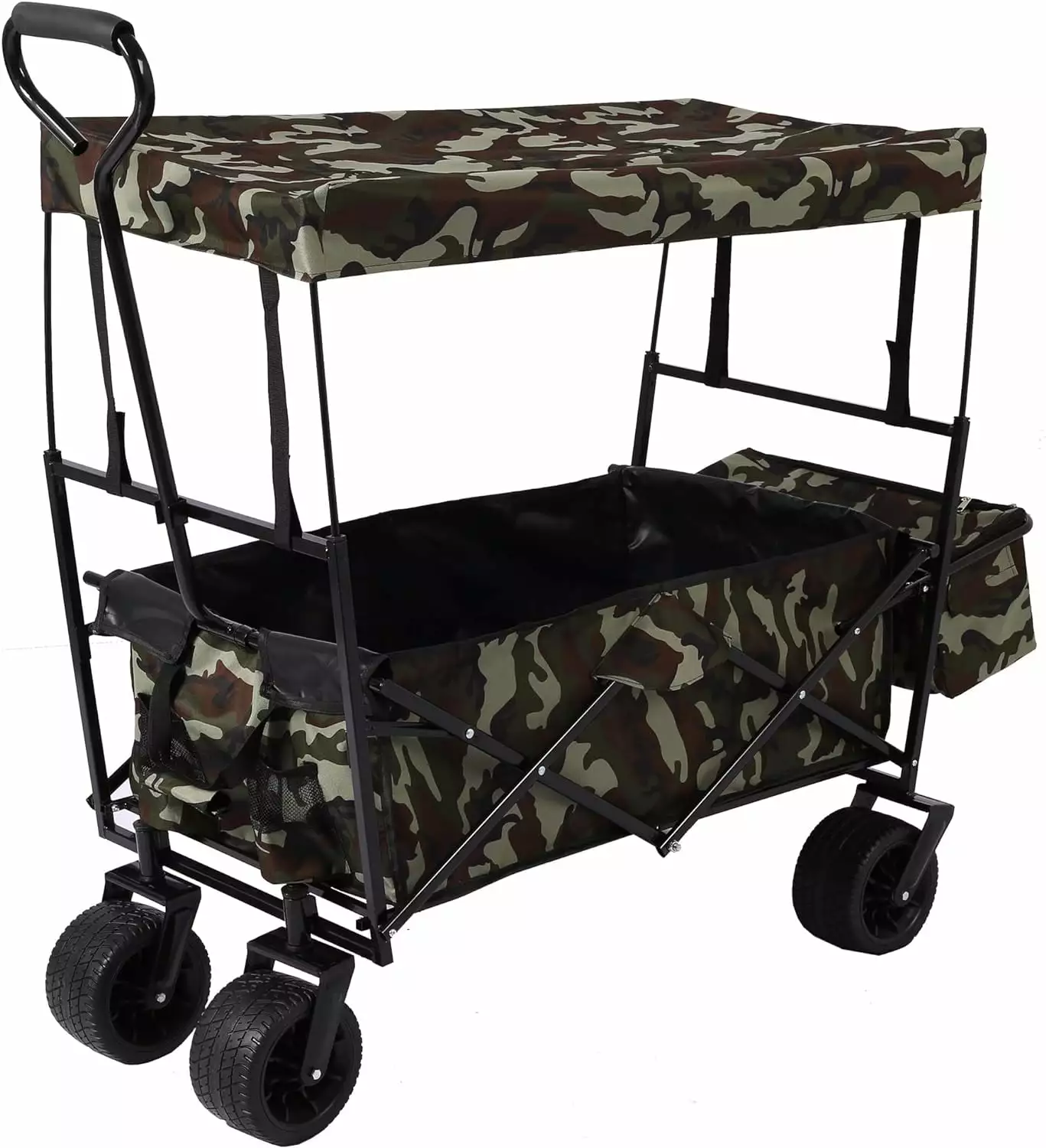 Folding Wagon. Foldable Outdoor Wagon With Wheels. Trolley Cart With ...