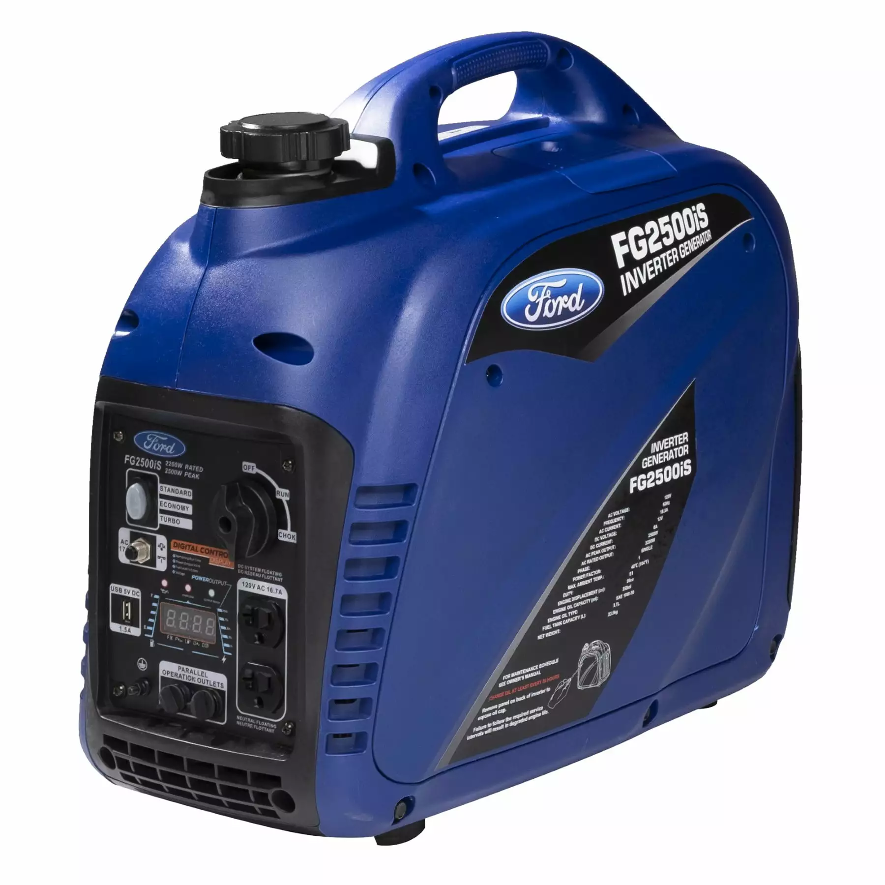 Ford 2.500-Watt Super Quiet Gasoline Powered Inverter Generator C CARB ...