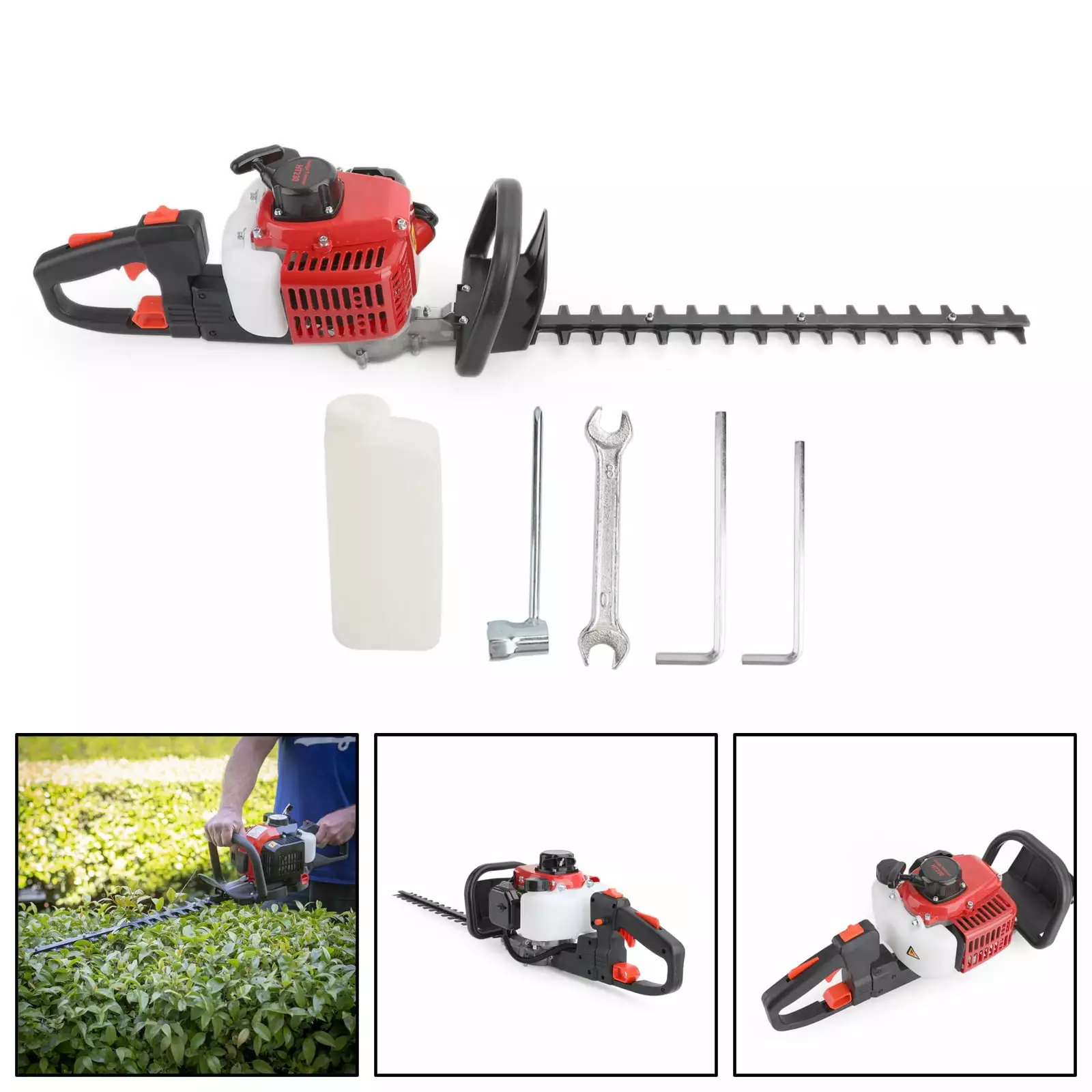 Gas Hedge Trimmer 24 Double Sided Blade 26cc Recoil Gasoline Trim Blade ...