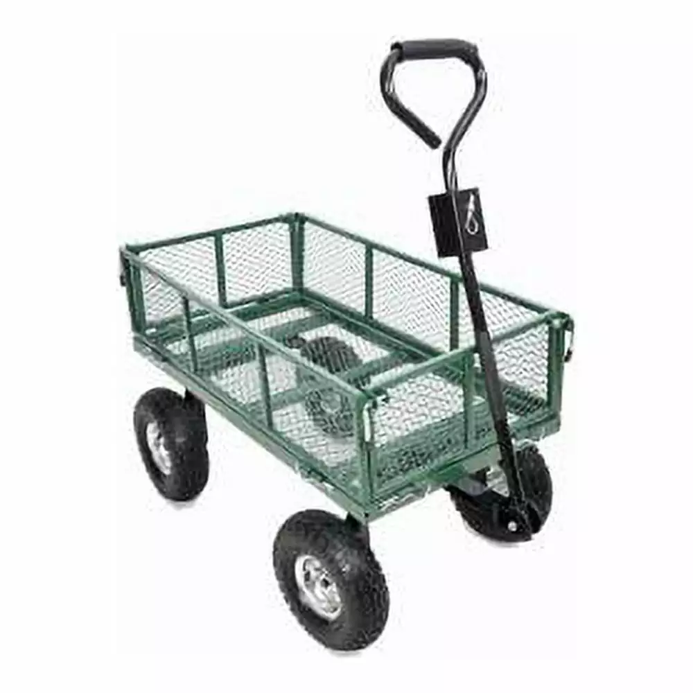 Green Thumb 70108 4 Wheel Mesh Garden Cart With Sidewalls - Outdoor ...