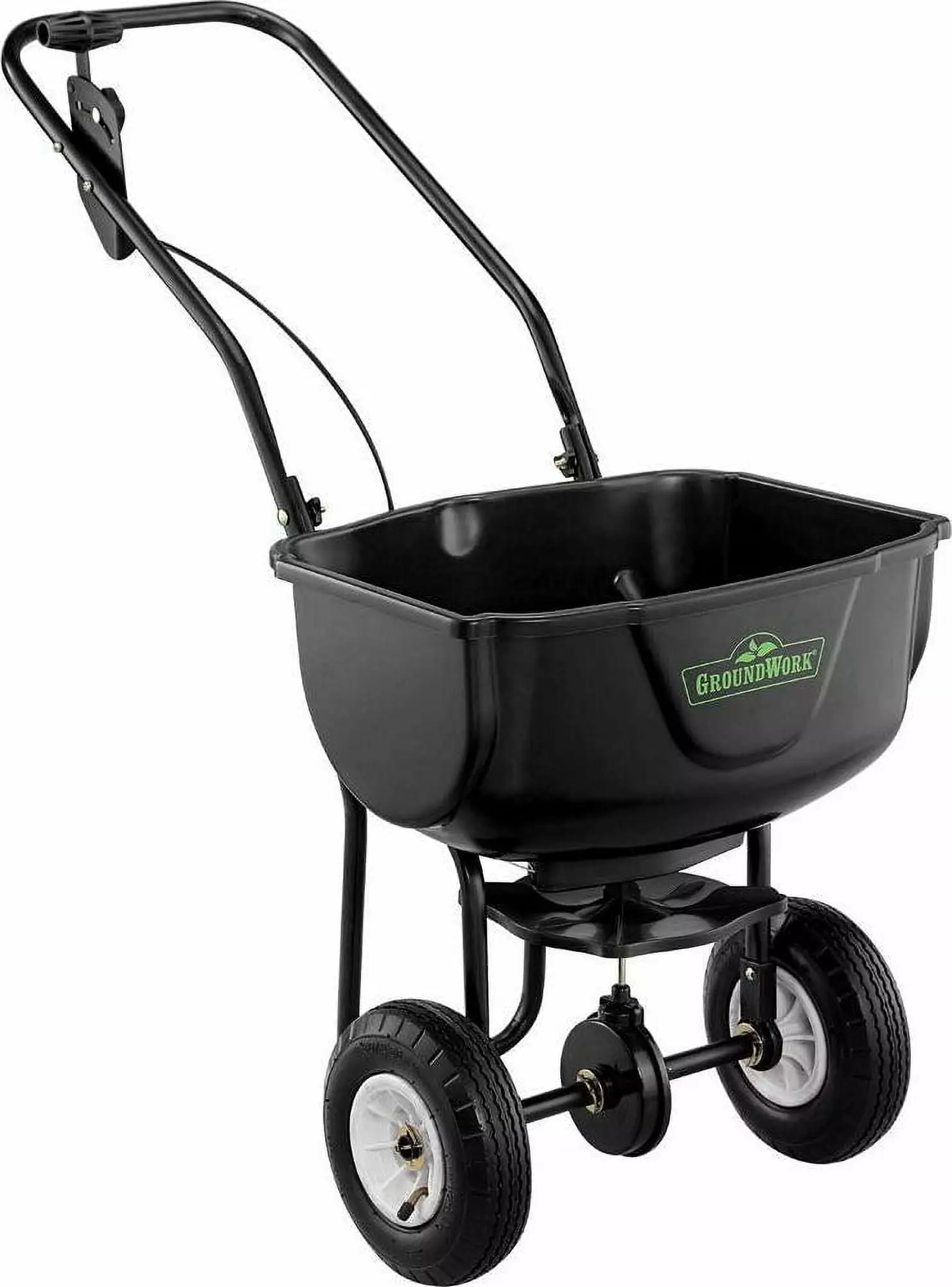 GroundWork 50 Lb. Push Spreader Metal Controller - Outdoor Power ...