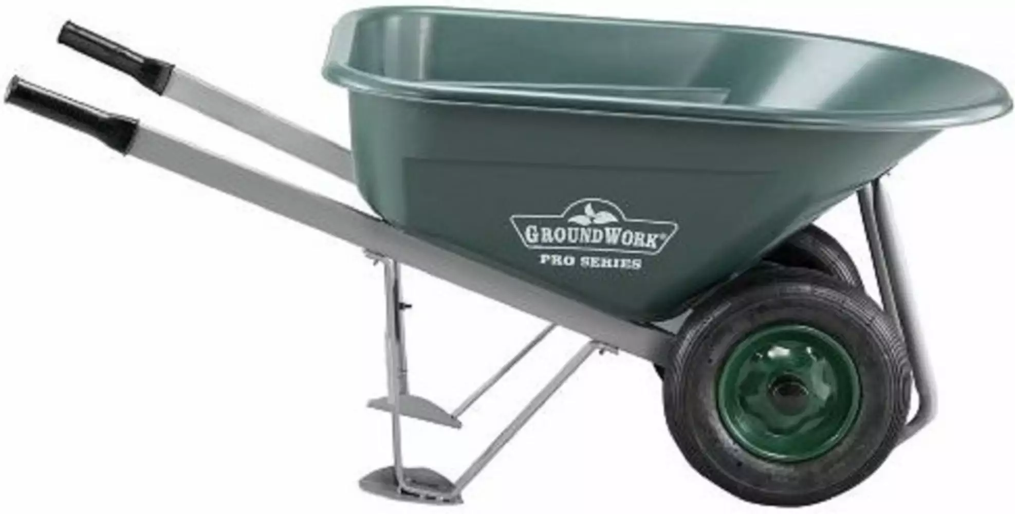 GroundWork WB8001P-1 Pro Poly Wheelbarrow 8 Cu. Ft./600 Lb Capacity ...